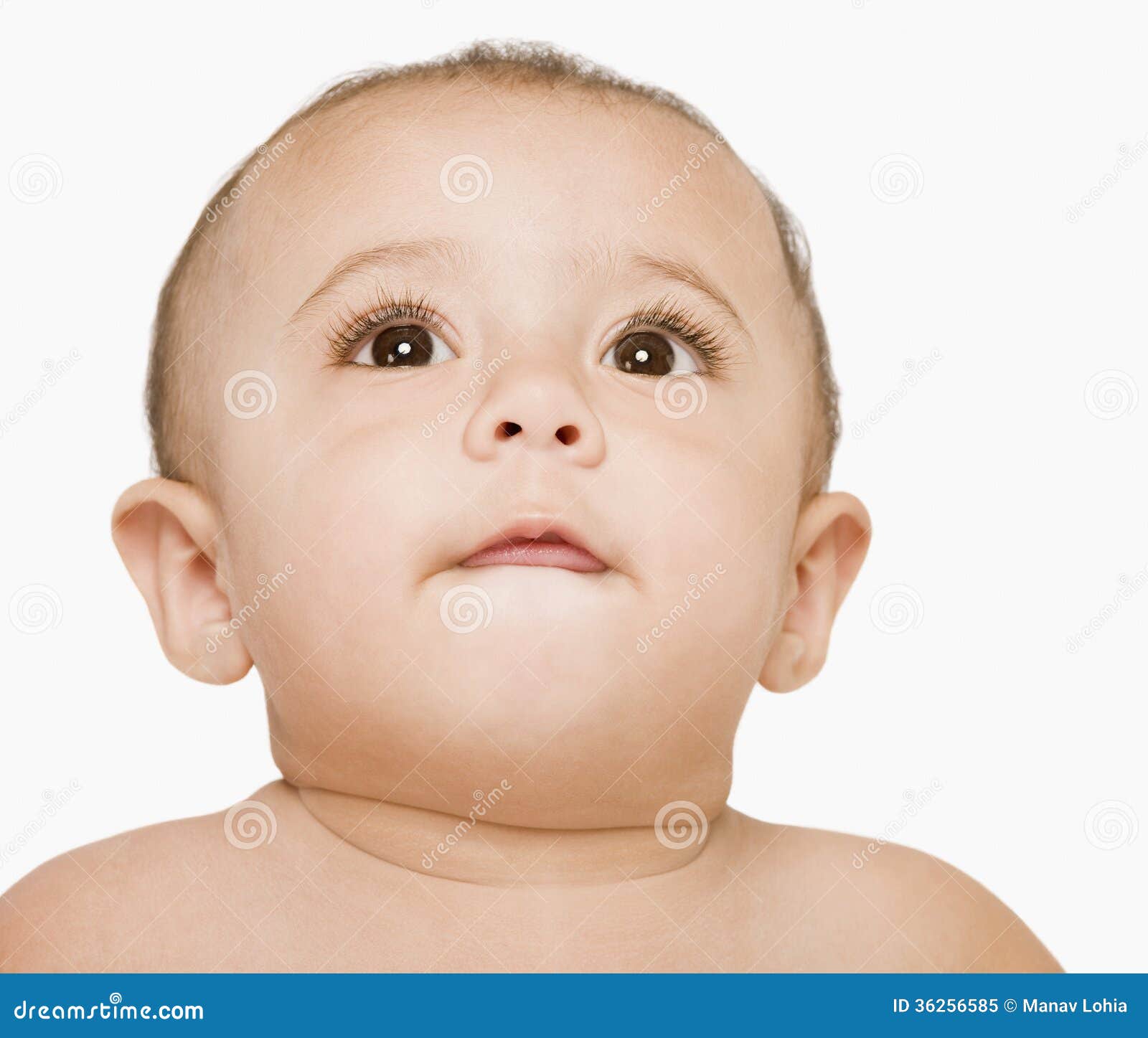 Baby boy thinking stock image. Image of ethnicity, months - 36256585