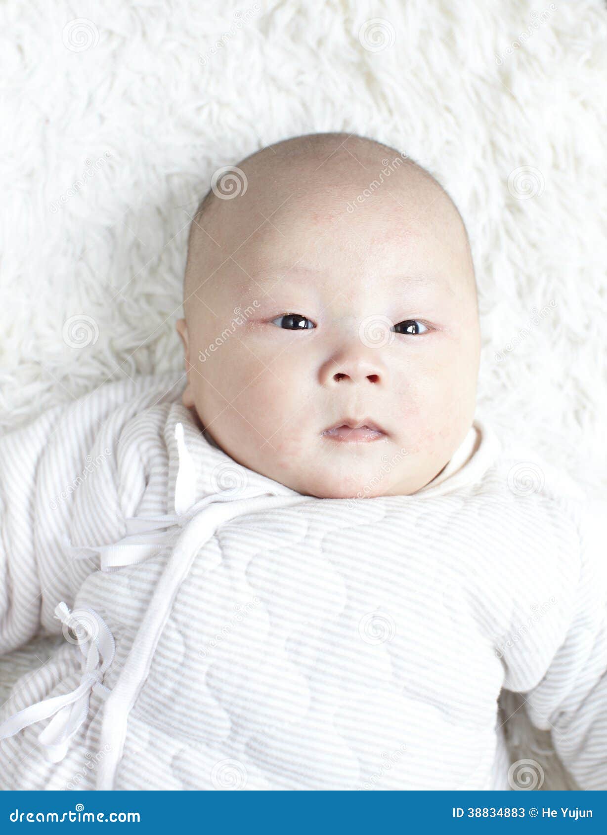 Baby boy thinking stock image. Image of cute, face, asian - 38834883
