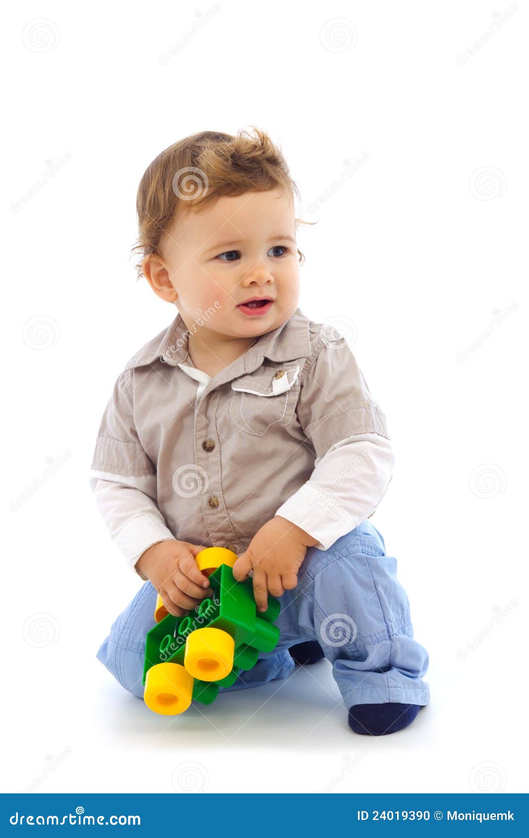 Baby boy with toy stock photo. Image of sweet, playful - 24019390