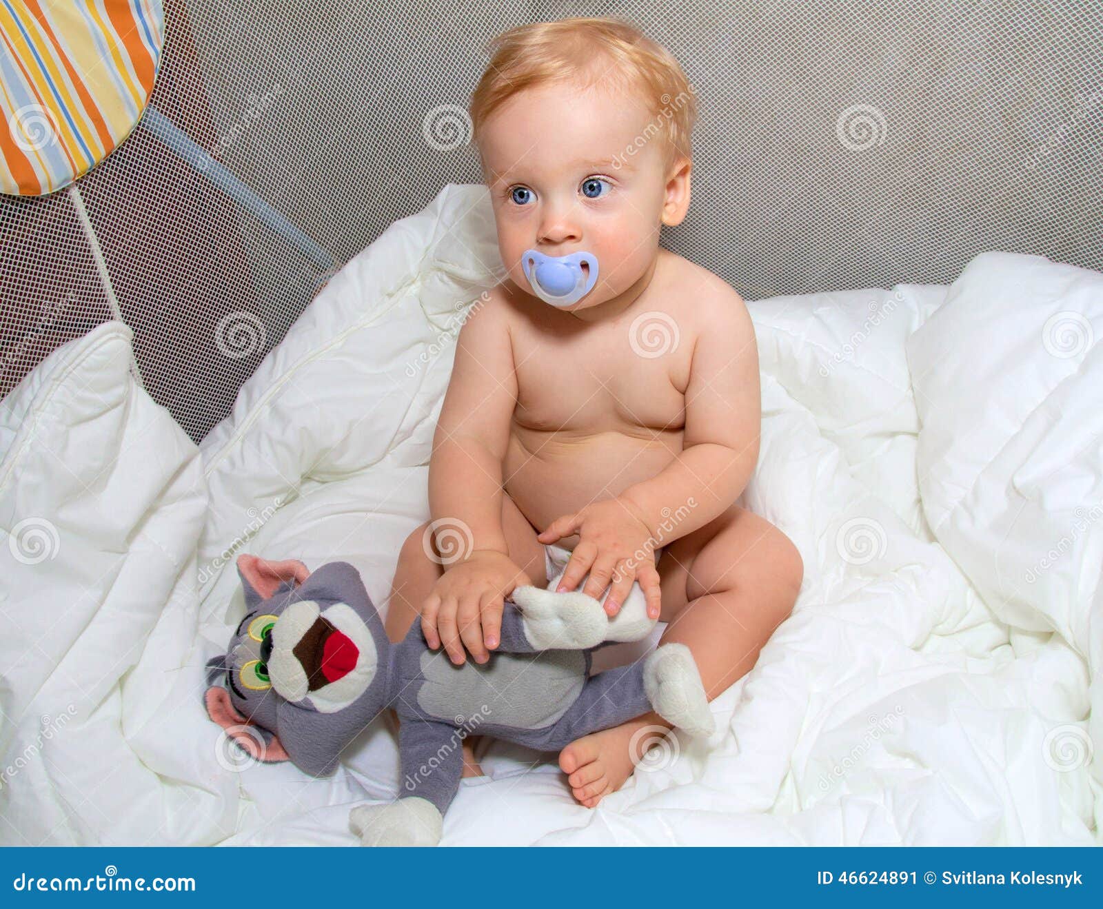 Baby boy with toy stock image. Image of healthy, eyes - 46624891