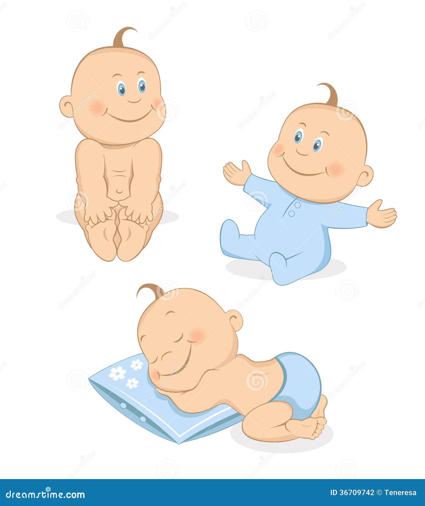 Baby boy vector set stock vector. Illustration of cute - 36709742