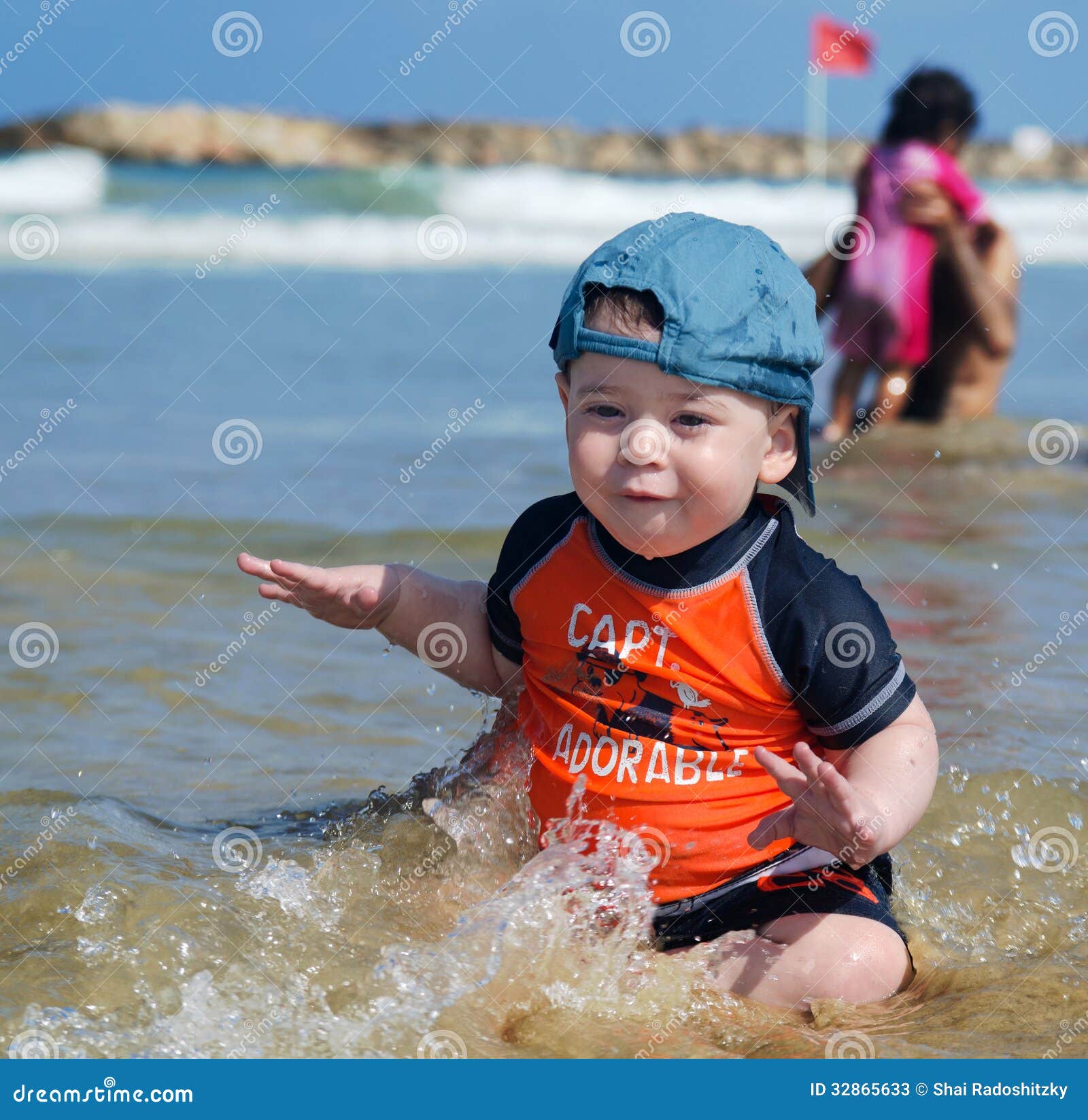 Baby boy water splash stock image. Image of beautiful - 32865633