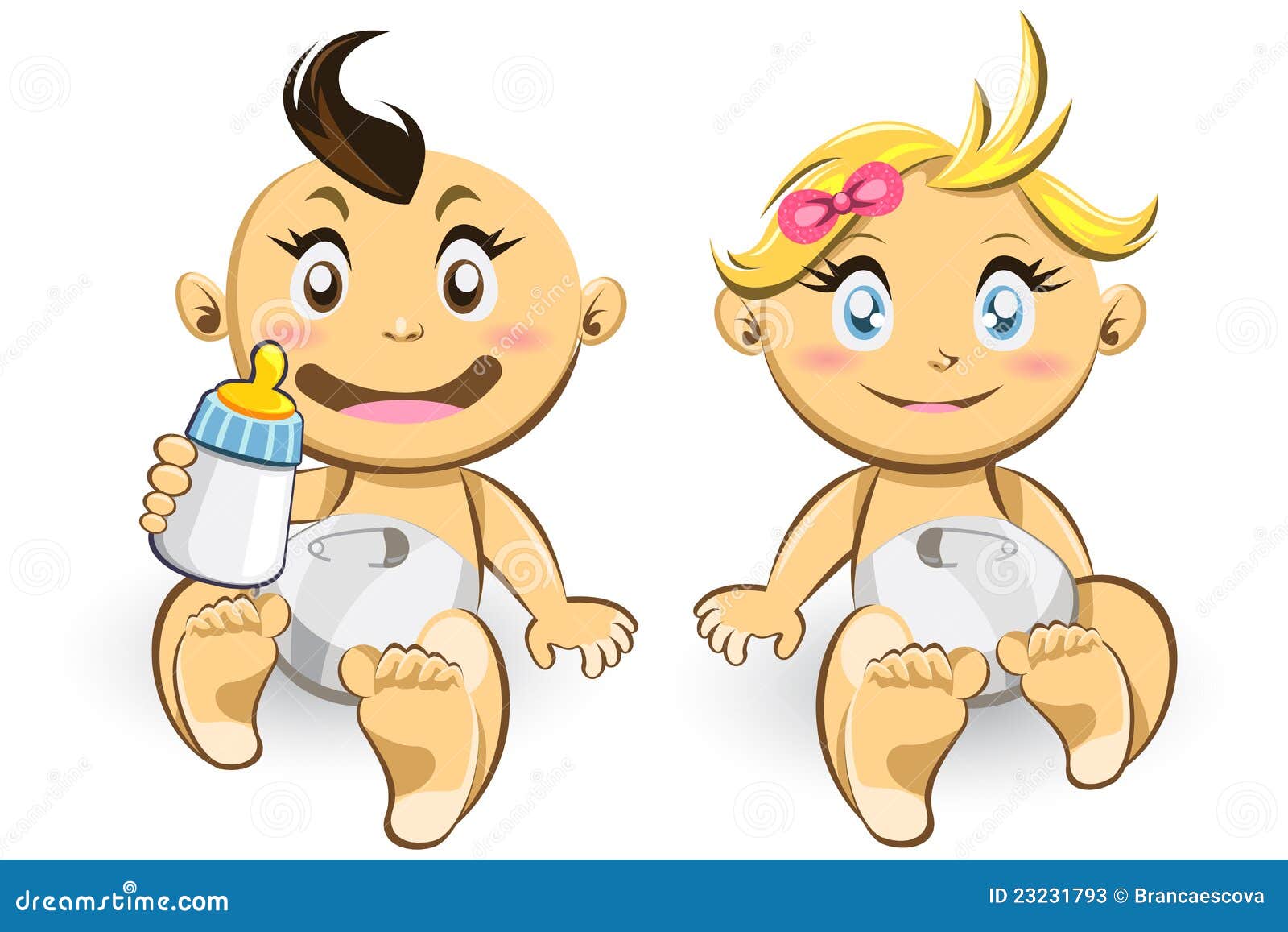Baby Boys And Girls Stock Photos - Image: 23231793