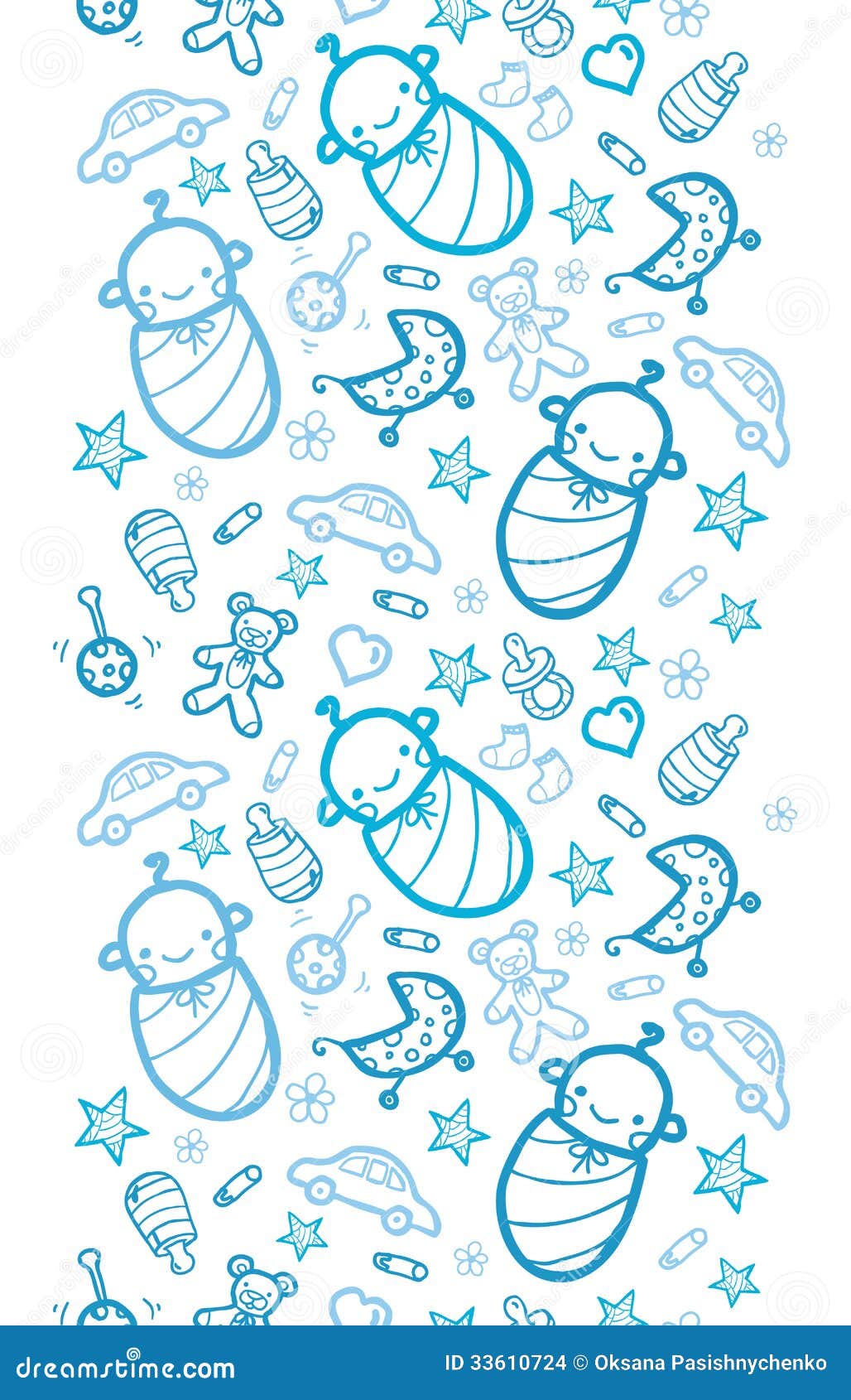 Baby Boys Vertical Seamless Pattern Background Stock Illustrations – 9 ...