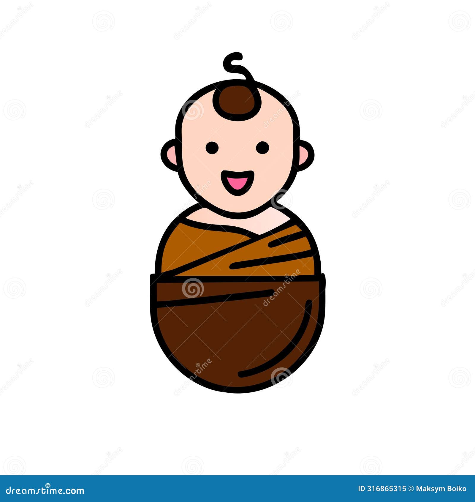 Baby Brown Icon Vector Illustration Stock Vector - Illustration of ...