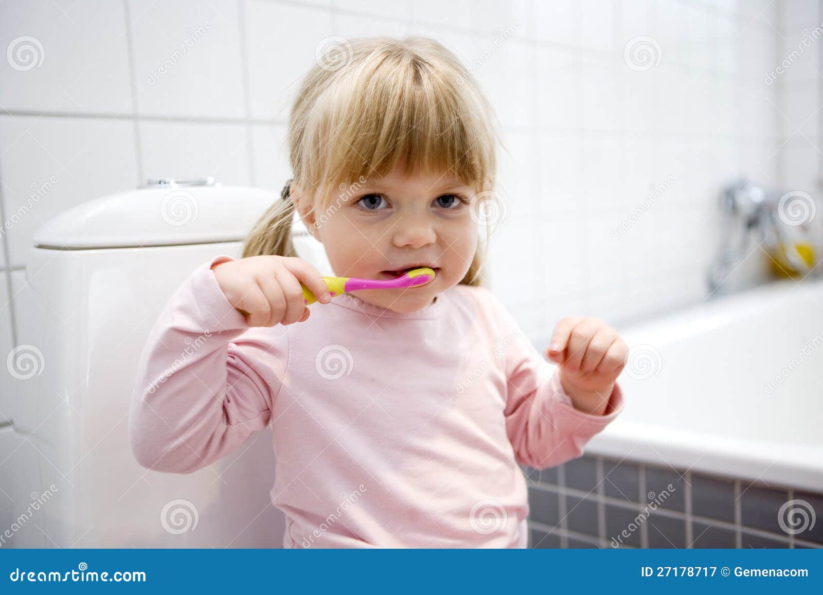 Baby Brushing teeth stock image. Image of girls, mouth - 27178717