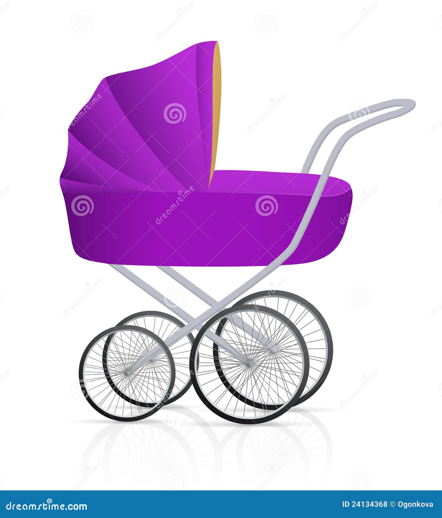 Baby In Buggy Cartoon Vector | CartoonDealer.com #6249911