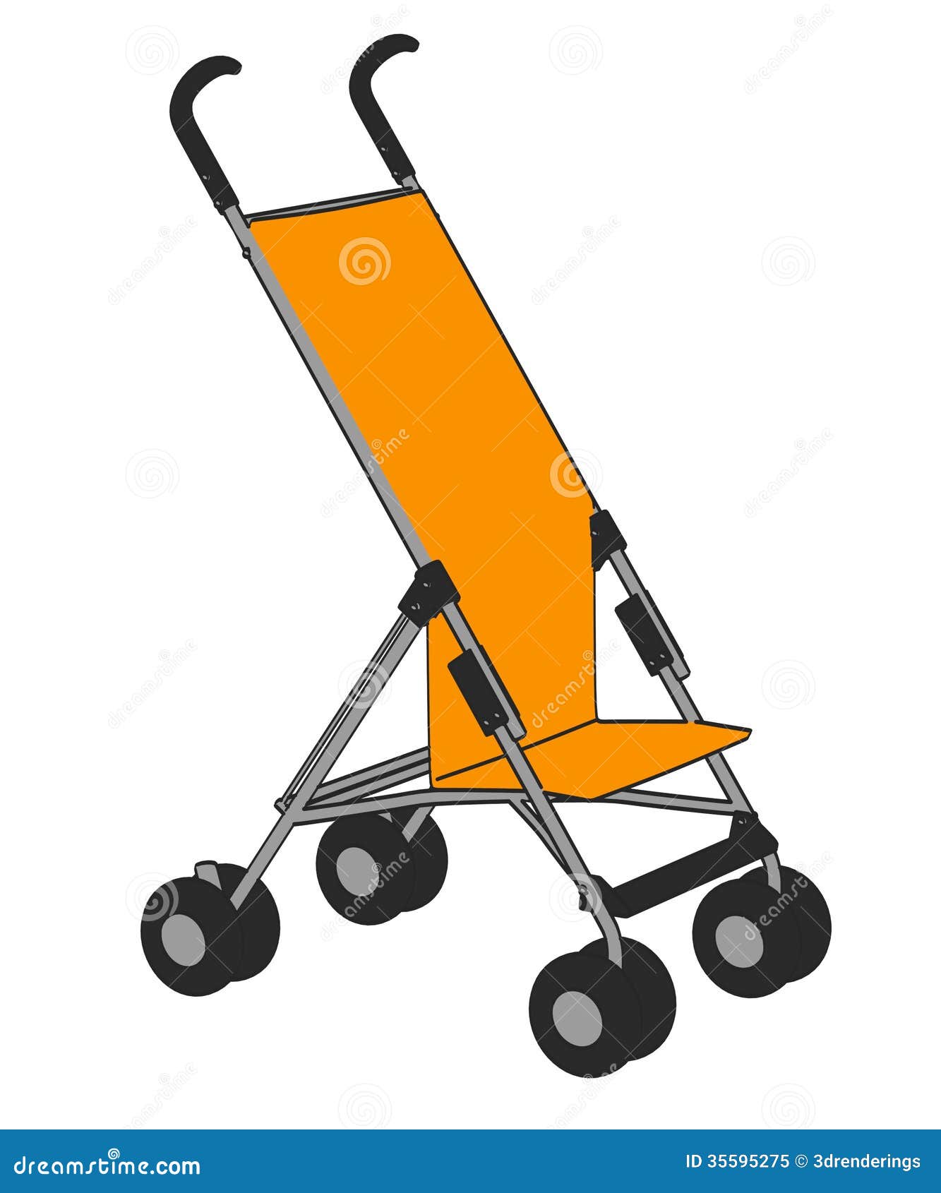Baby buggy stock illustration. Illustration of cartoon - 35595275