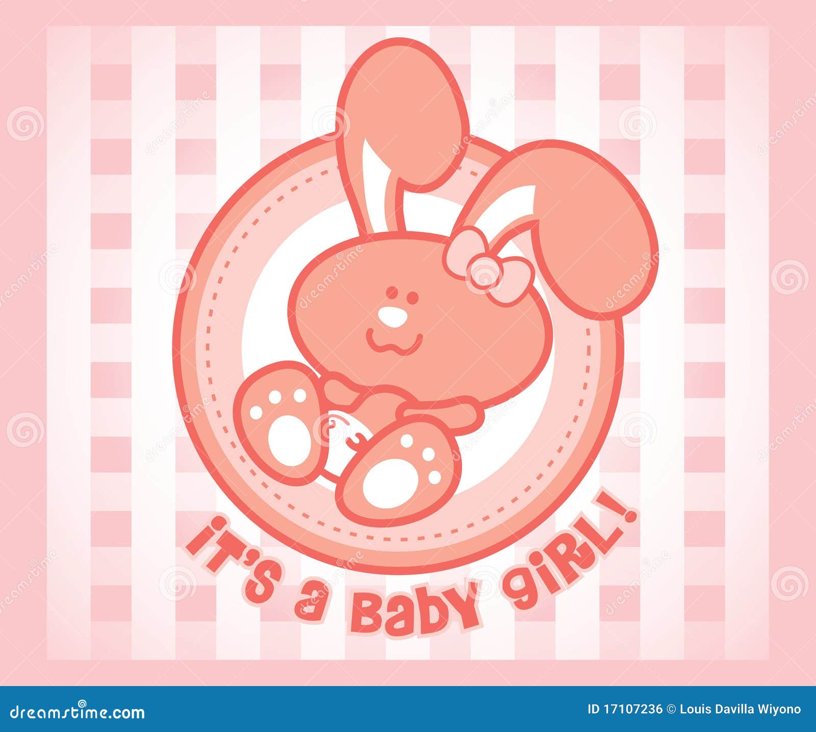 Baby Bunny Girl stock vector. Illustration of birth, happiness - 17107236