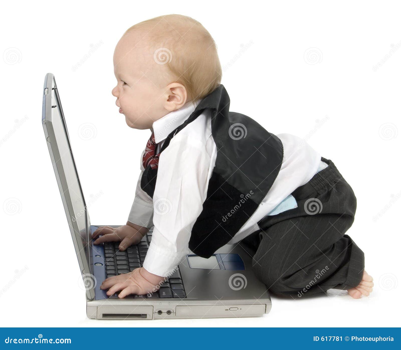 Baby Businessman stock image. Image of blonde, internet - 617781