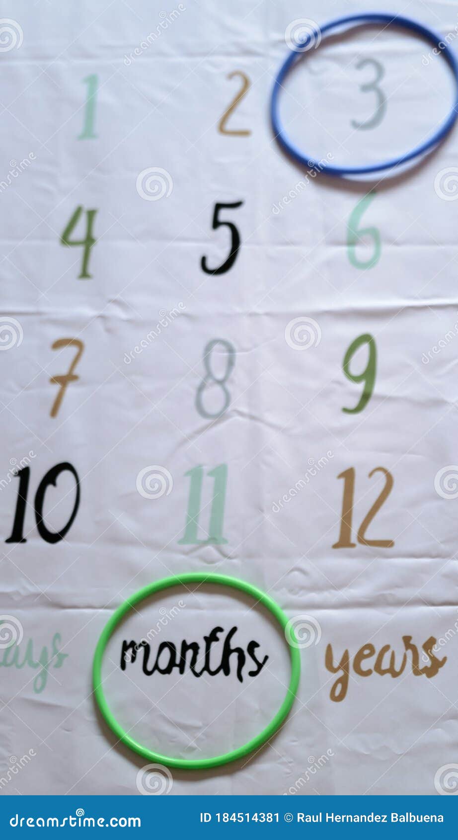Baby Calendar Day Month Year Stock Image - Image of retro, color: 184514381