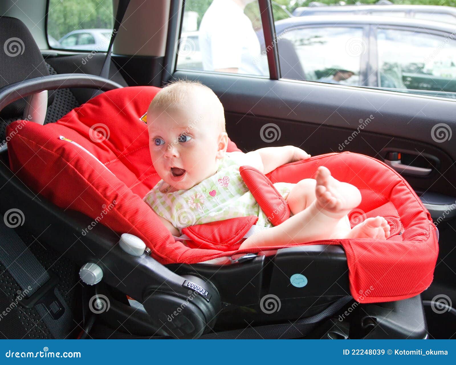 Baby in car stock image. Image of child, baby, responsibility - 22248039