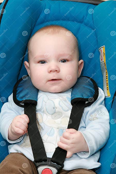 Baby in car stock image. Image of adorable, newborn, months - 9147897