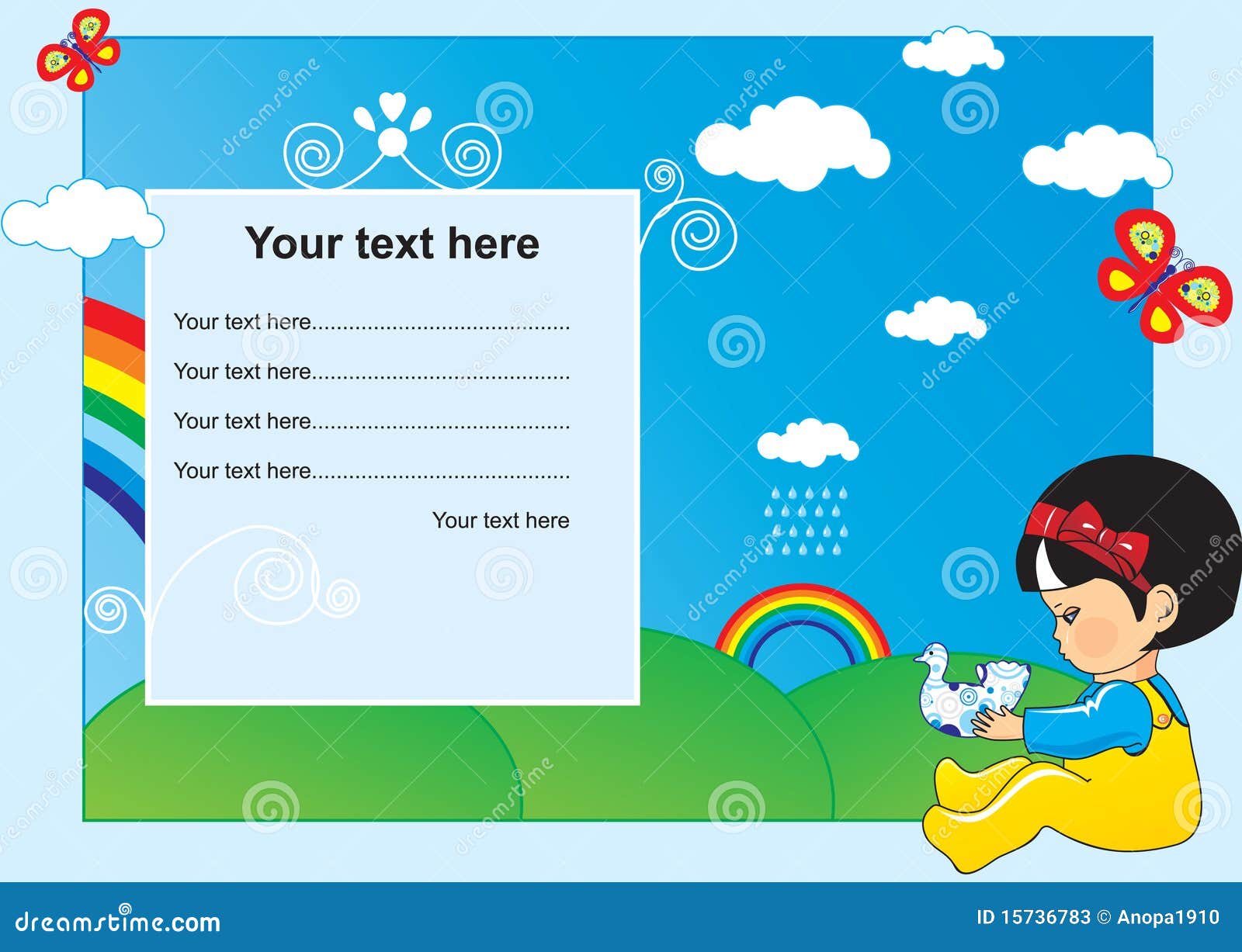 Baby card stock vector. Illustration of card, birthday - 15736783