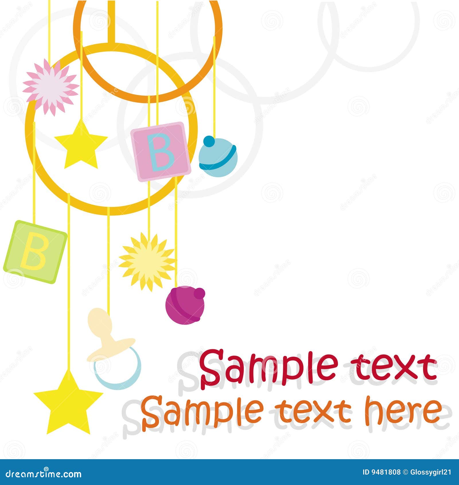 Baby card design stock vector. Illustration of future - 9481808