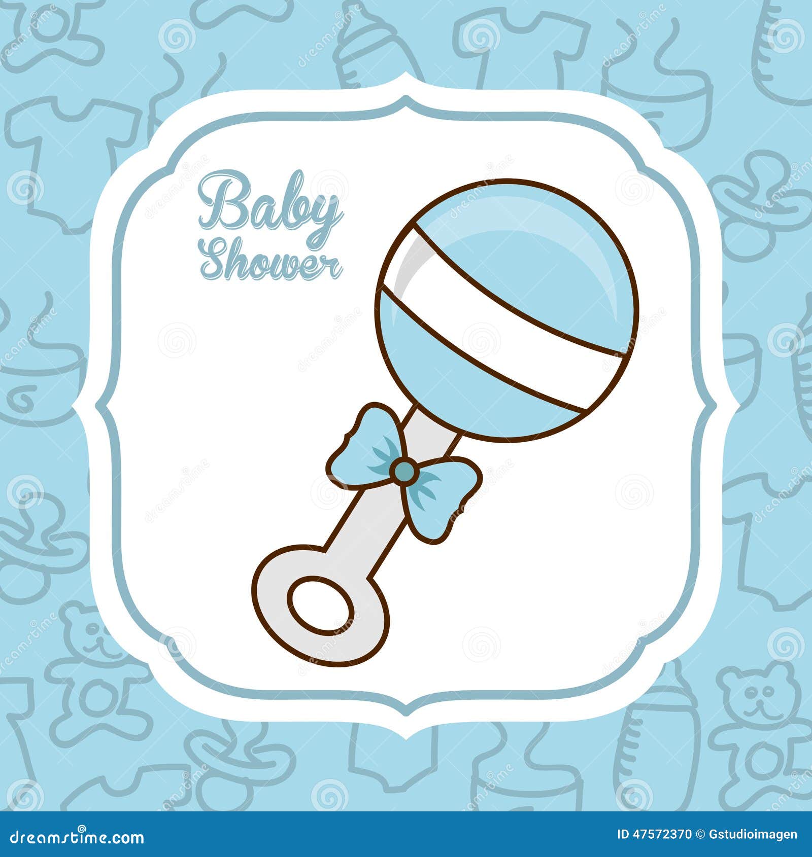 Baby card stock vector. Illustration of love, bell, postcard - 47572370