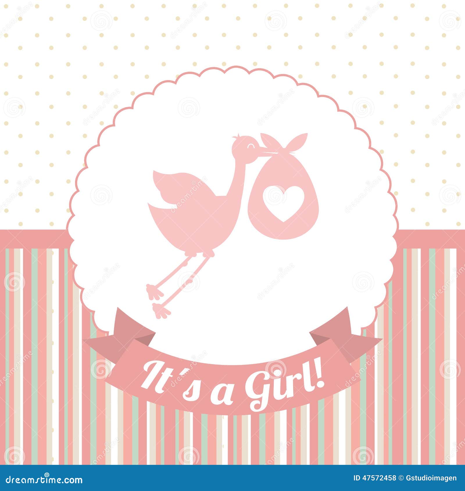 Baby card stock vector. Illustration of born, flying - 47572458