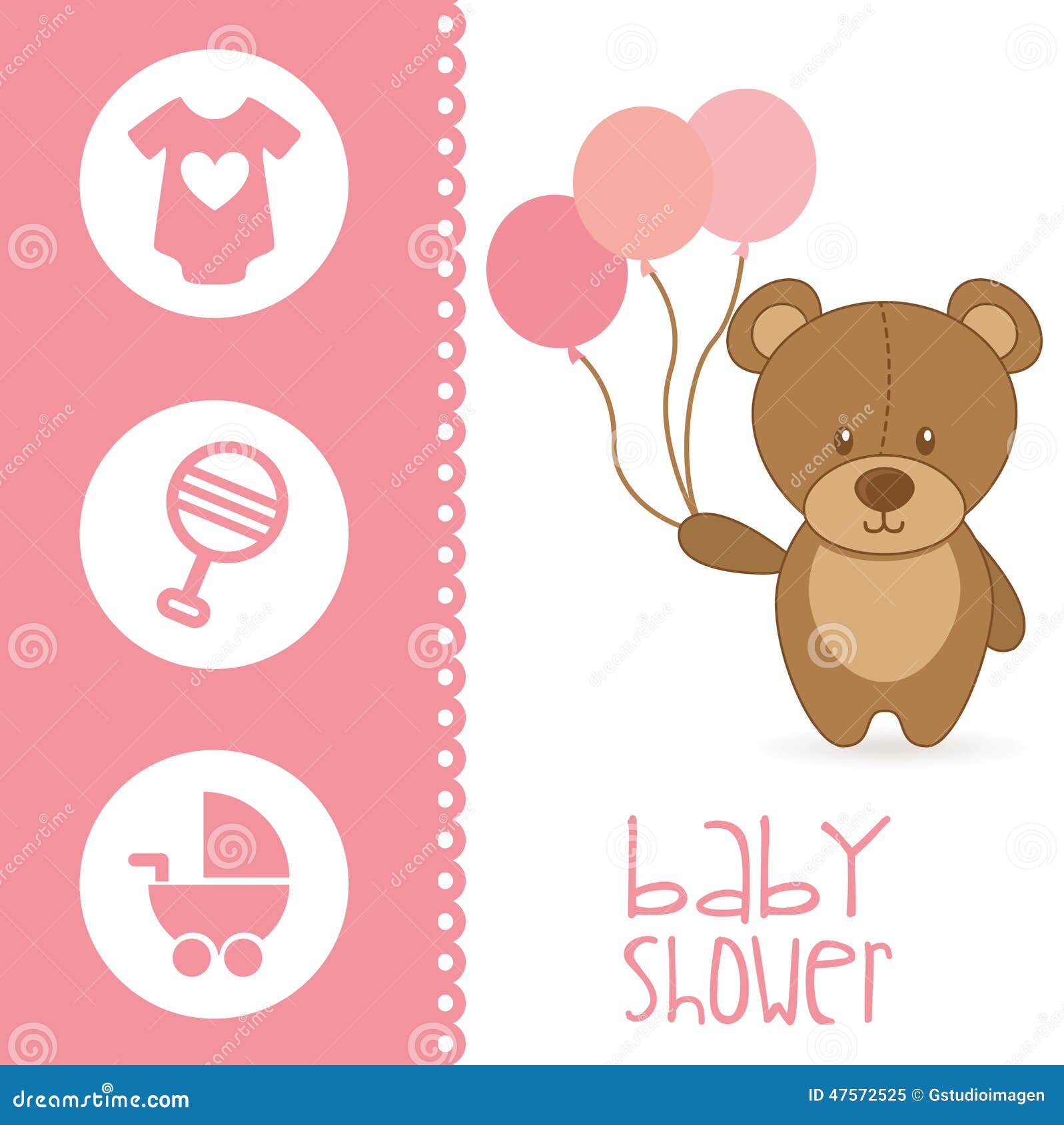 Baby card stock vector. Illustration of bell, pattern - 47572525