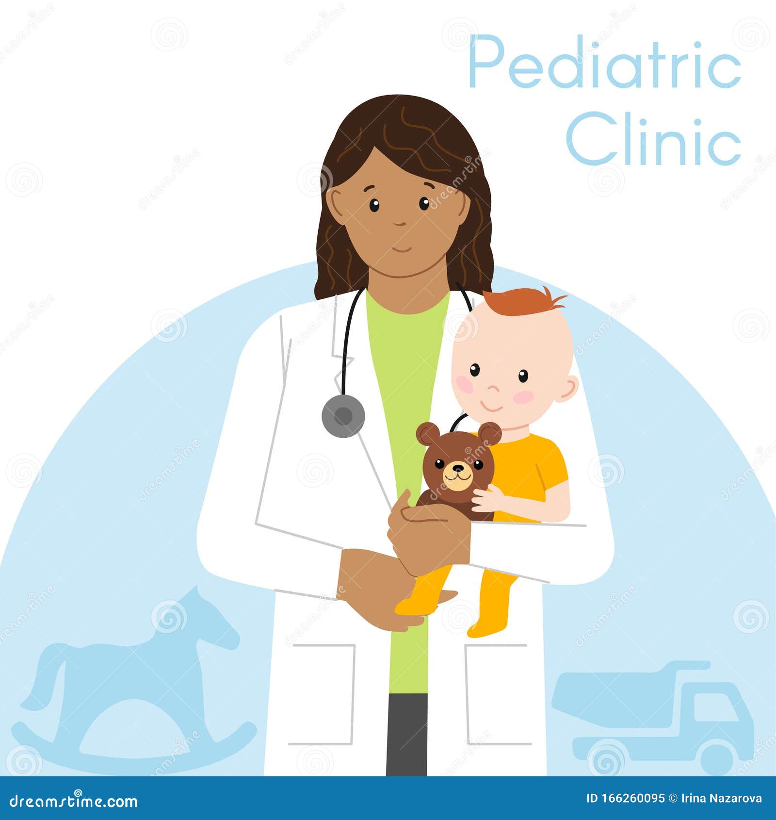 Pediatric Nurse And 2 Injured Children Cartoon Vector | CartoonDealer ...