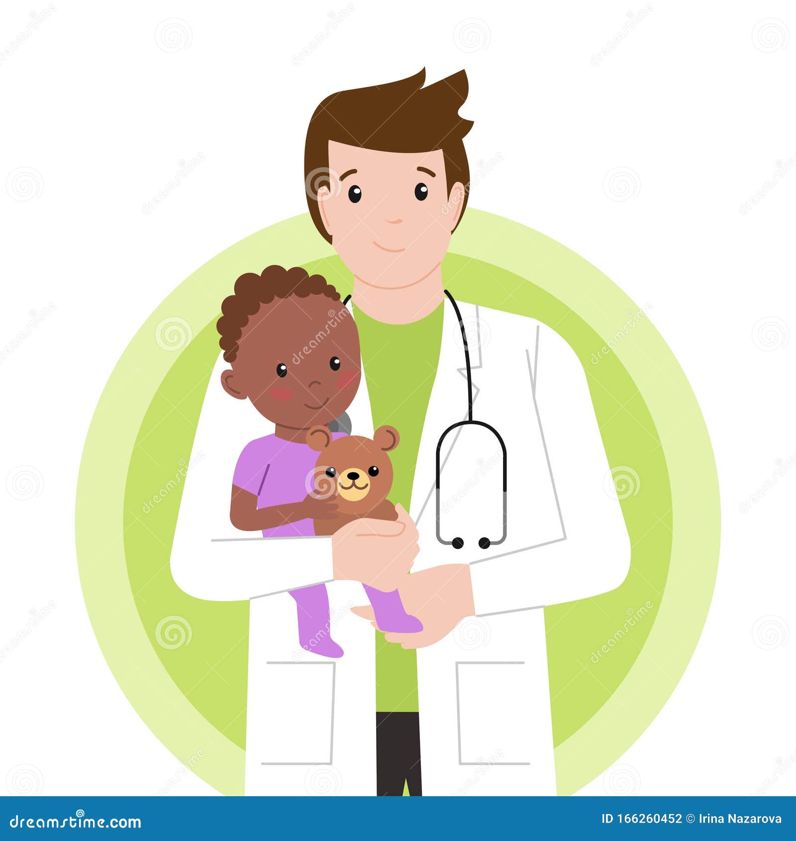 Pediatric Checkup Icon Set Vector Illustration | CartoonDealer.com ...
