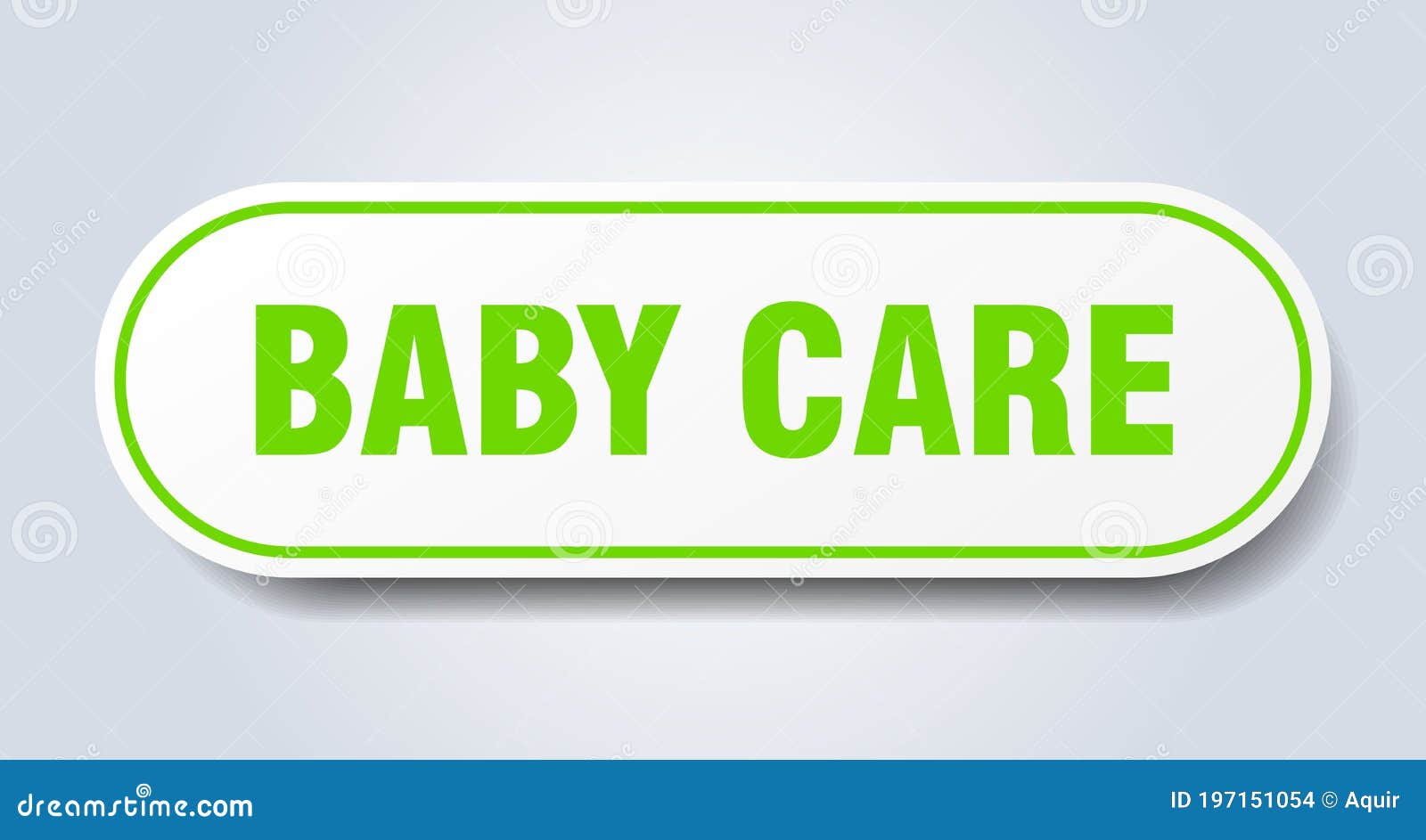 Baby Care Sign. Rounded Isolated Button. White Sticker Stock Vector ...