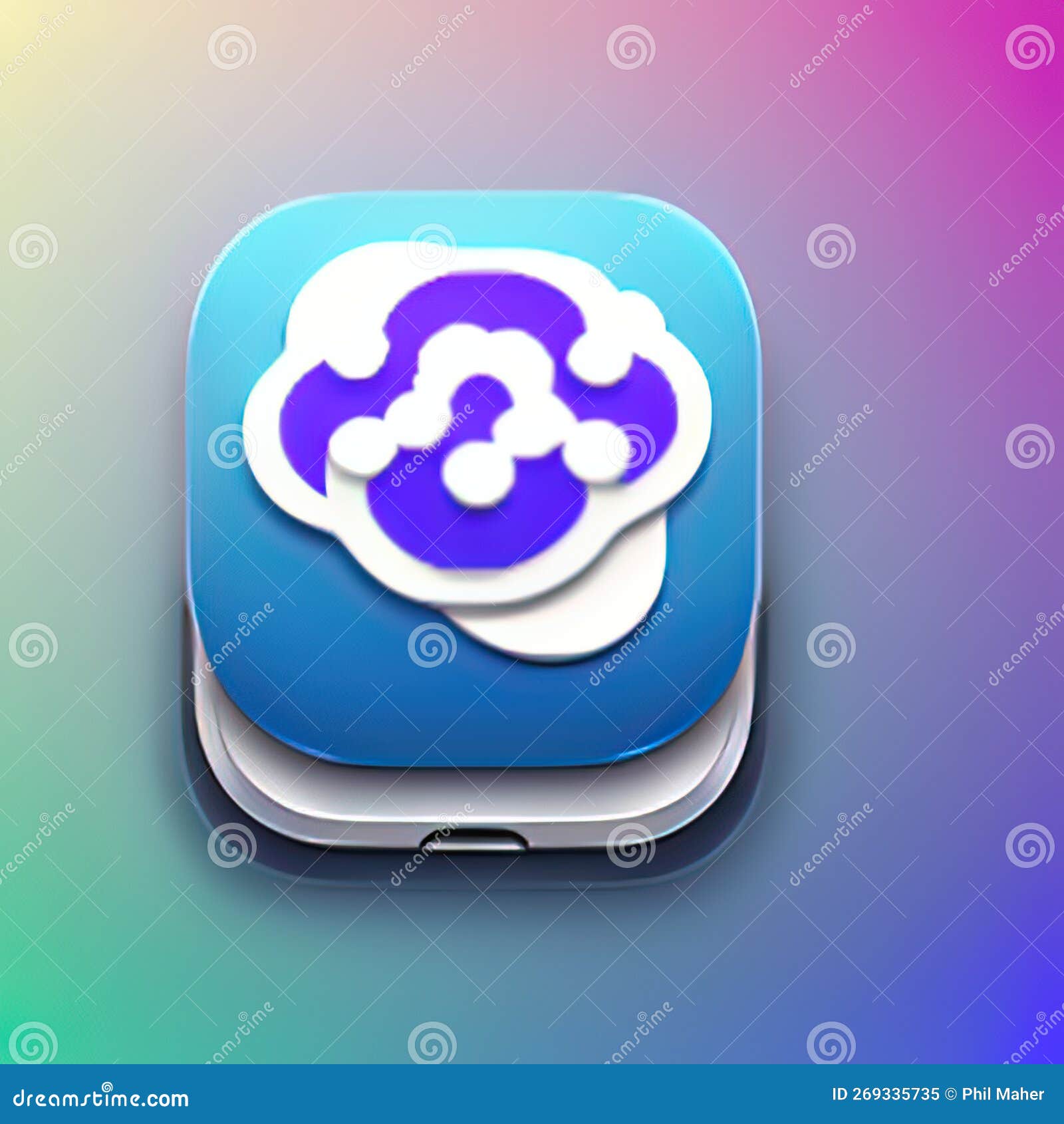 Baby Care Software App Style Icon. Generative AI. Stock Illustration ...