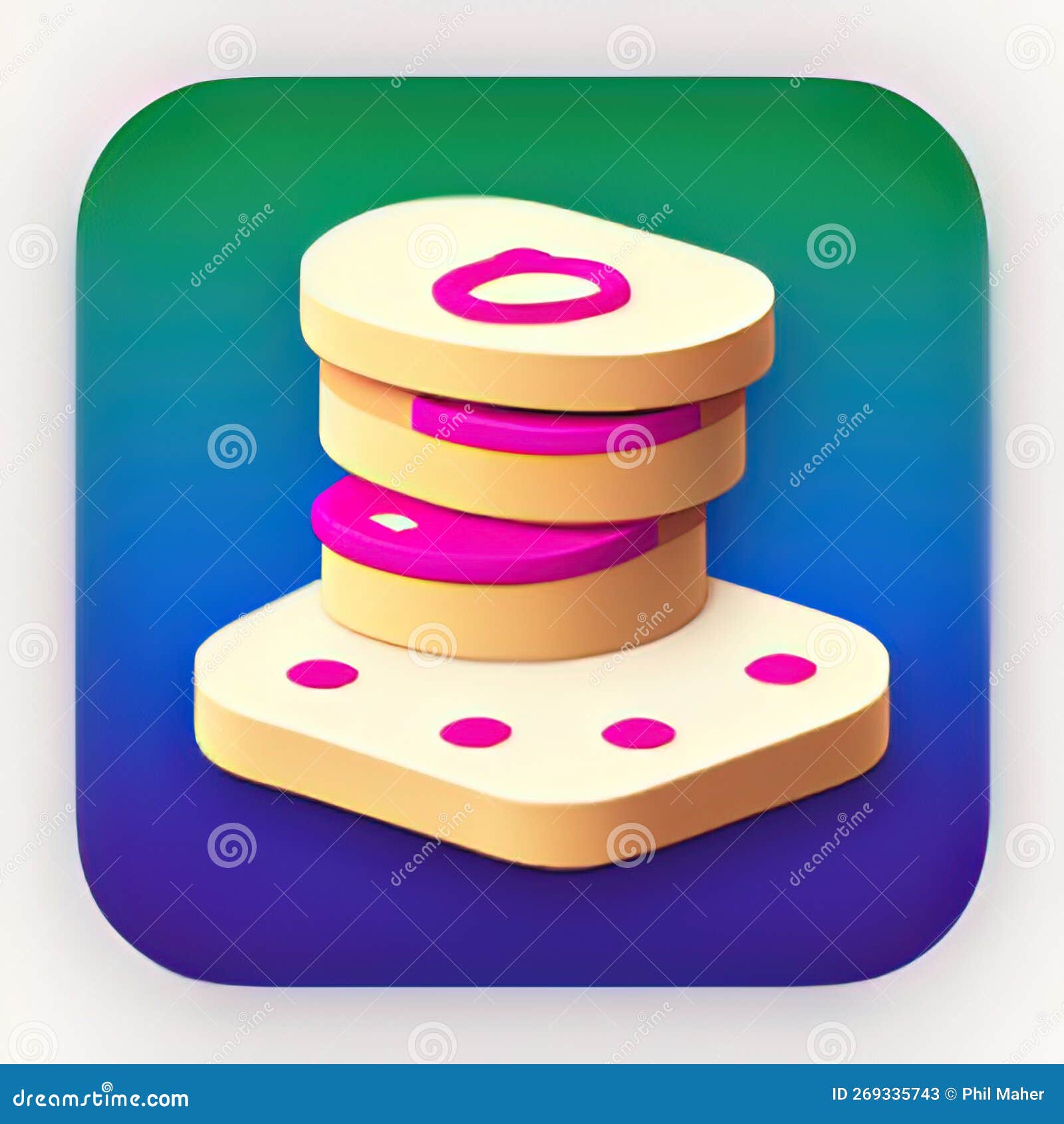 Baby Care Software App Style Icon. Generative AI. Stock Illustration ...