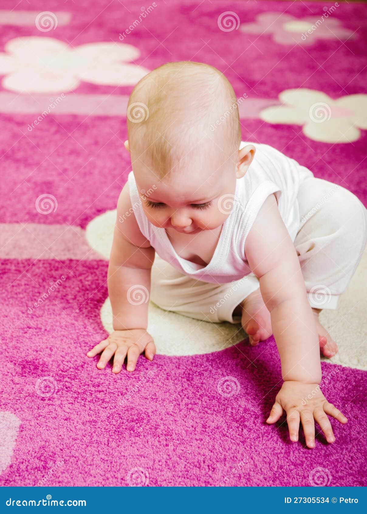 Baby on carpet stock photo. Image of baby, hands, life - 27305534