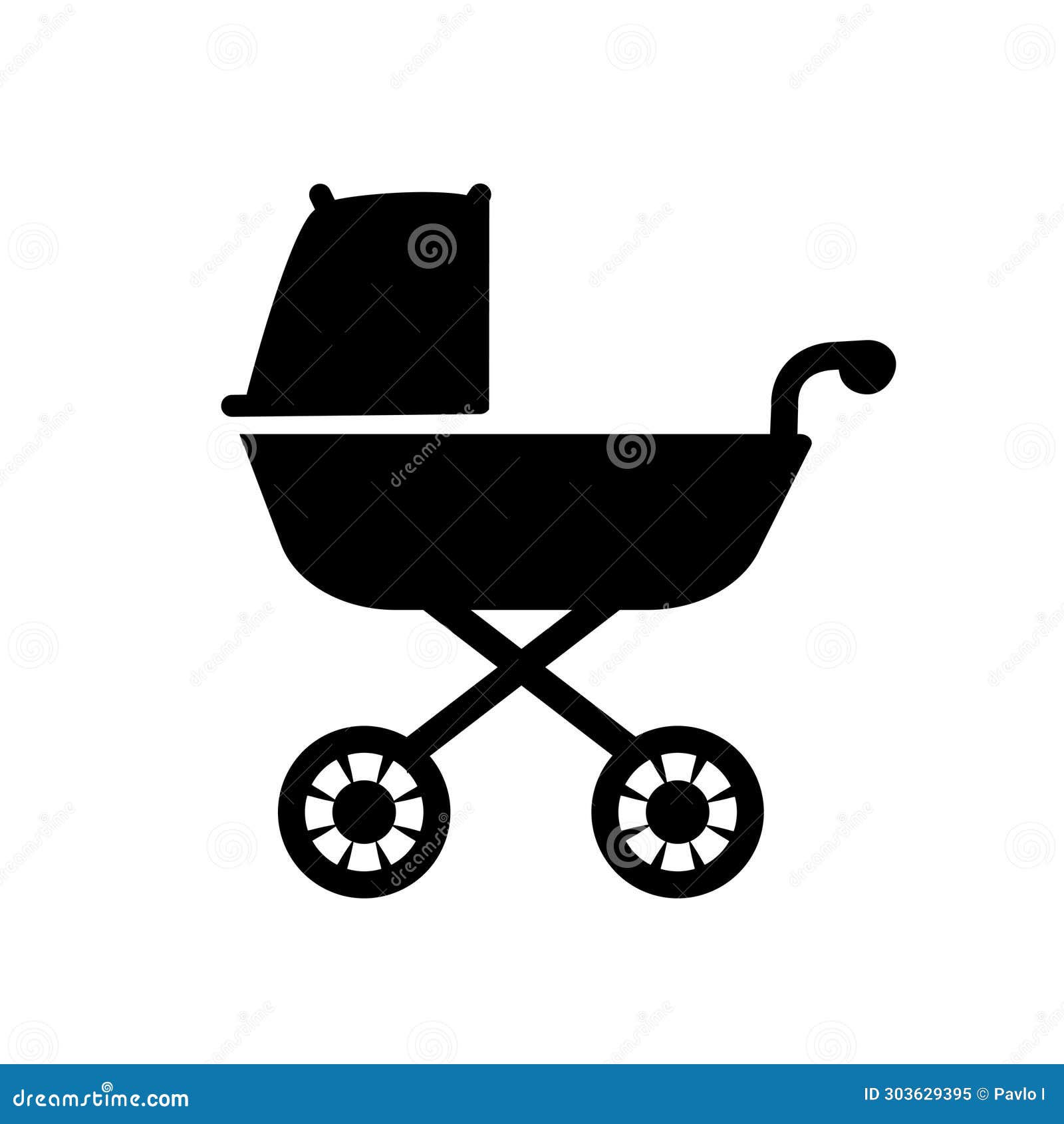 Baby Carriage Icon, Baby Stroller Sign, Pram Stock Illustration ...