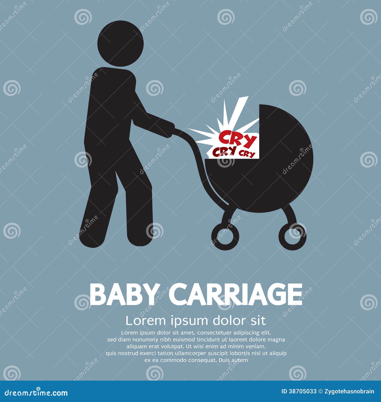 Baby Carriage stock vector. Illustration of childhood - 38705033
