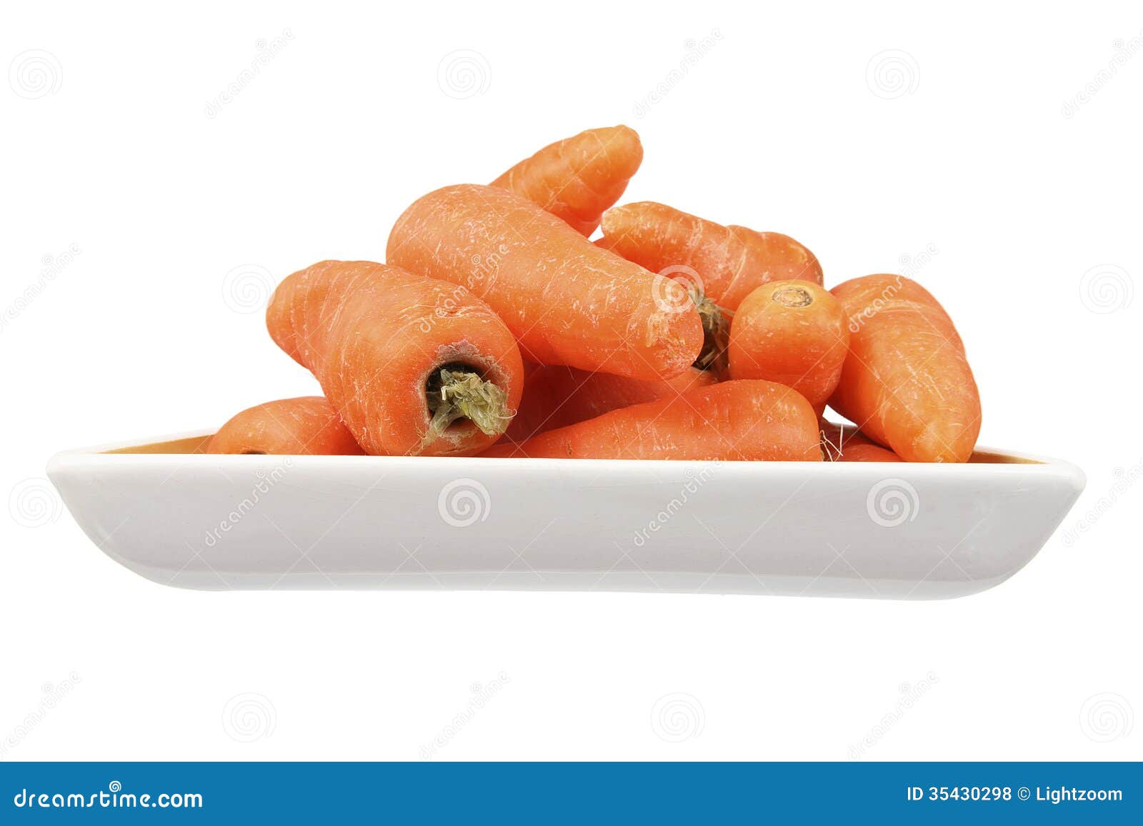 Baby Carrots on Plate stock photo. Image of fiber, produce - 35430298