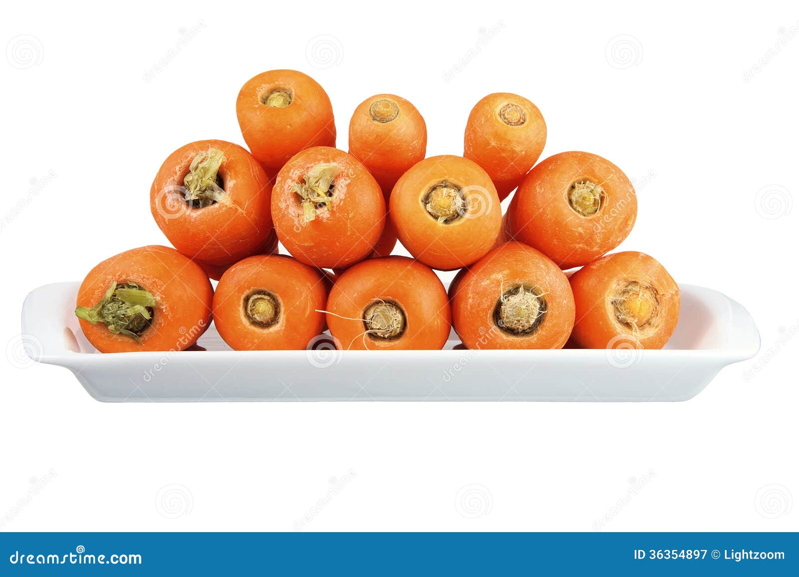 Baby Carrots on Plate stock image. Image of organic, cutout - 36354897