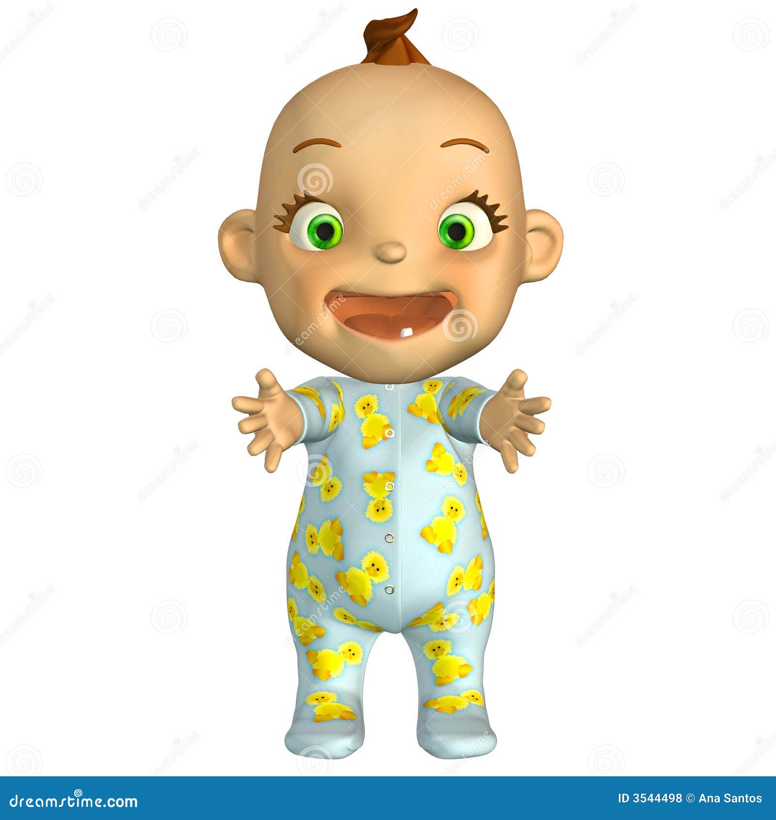 Baby Cartoon Asking for a Hug Stock Illustration - Illustration of face ...