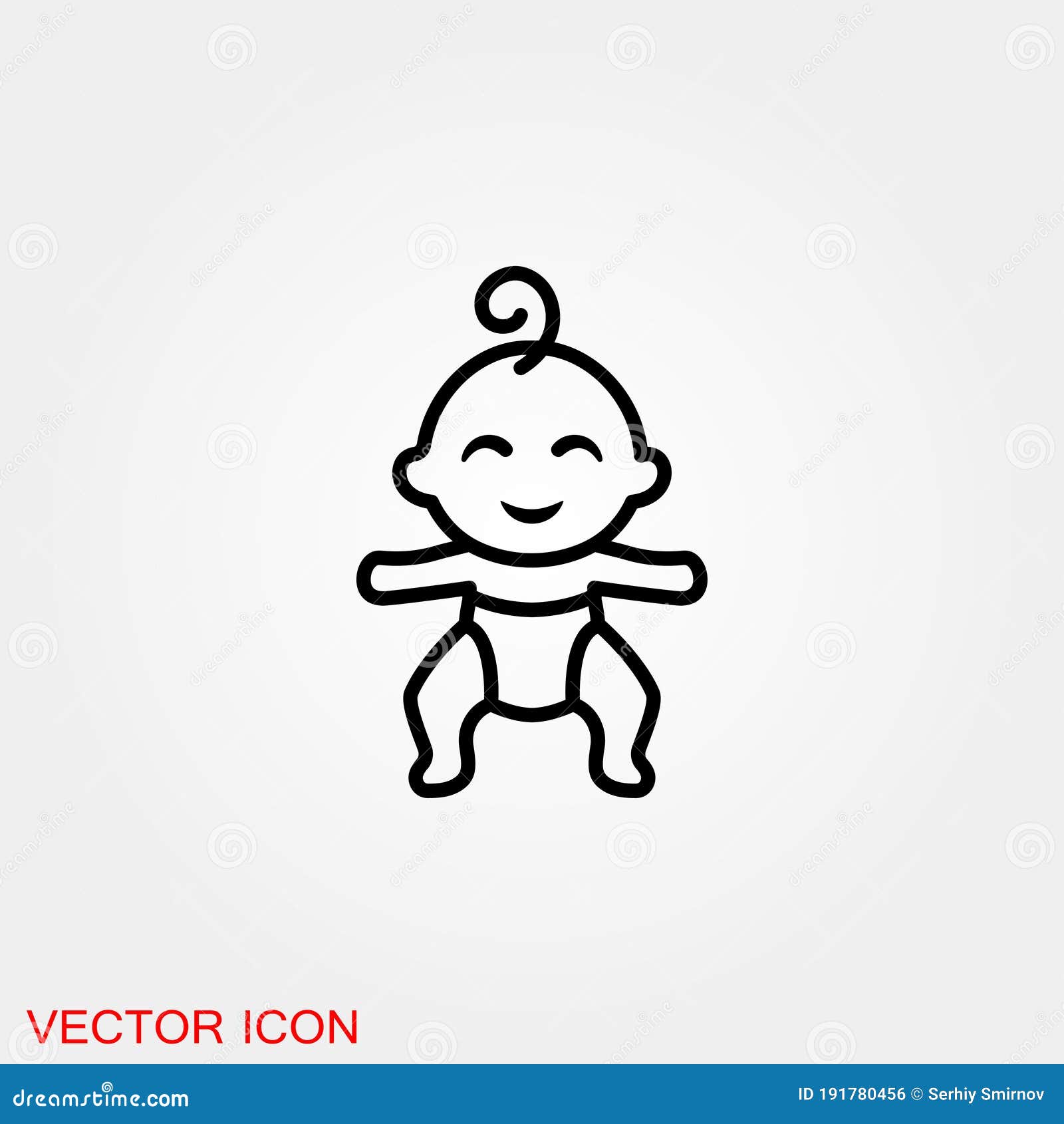Baby Changing Diapers Flat Icon Sign. Vector Stock Illustration ...