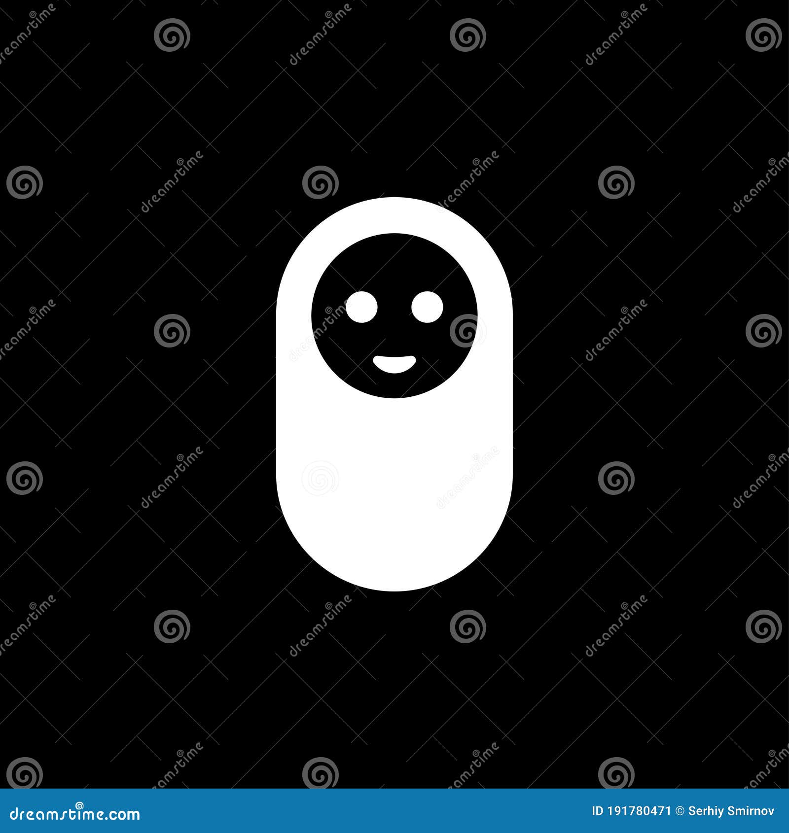 Baby Changing Diapers Flat Icon Sign. Vector Stock Illustration ...