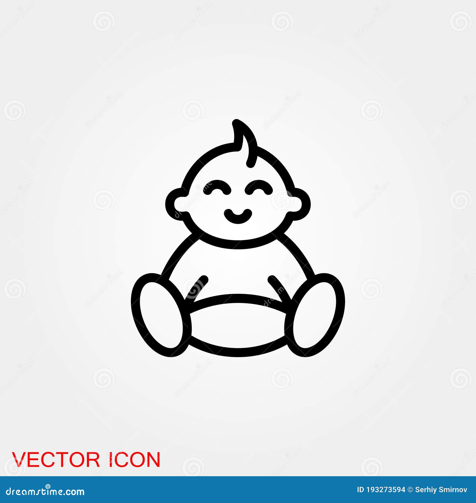 Baby Changing Diapers Flat Icon Sign. Vector Stock Illustration ...