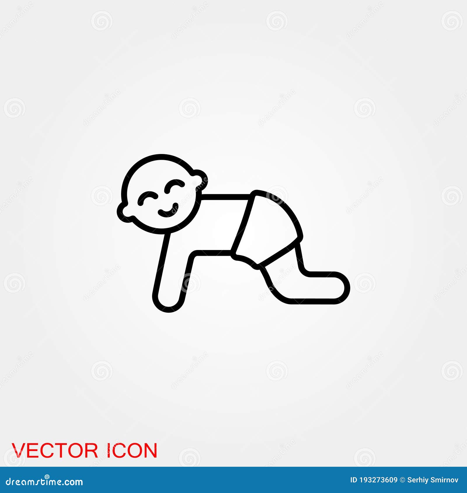 Baby Changing Diapers Flat Icon Sign. Vector Stock Illustration ...