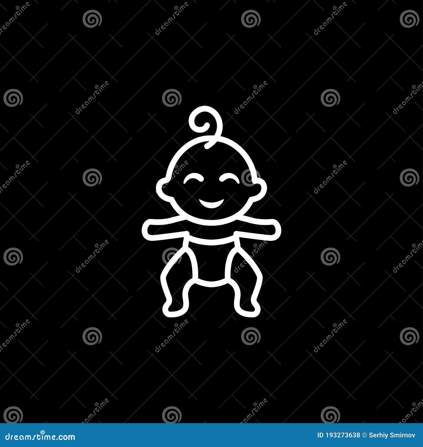 Baby Changing Diapers Flat Icon Sign. Vector Stock Illustration ...