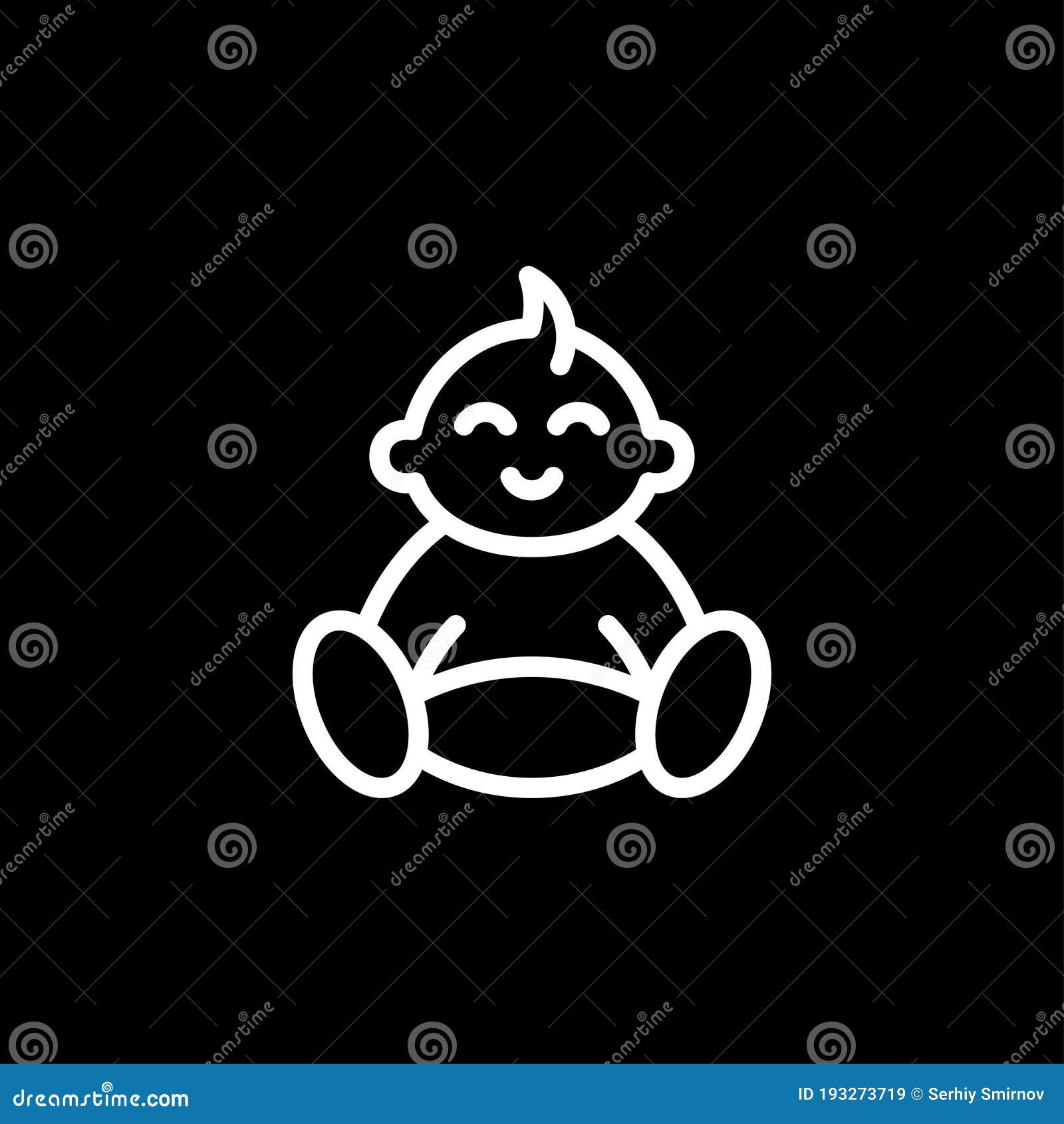 Baby Changing Diapers Flat Icon Sign. Vector Stock Illustration ...