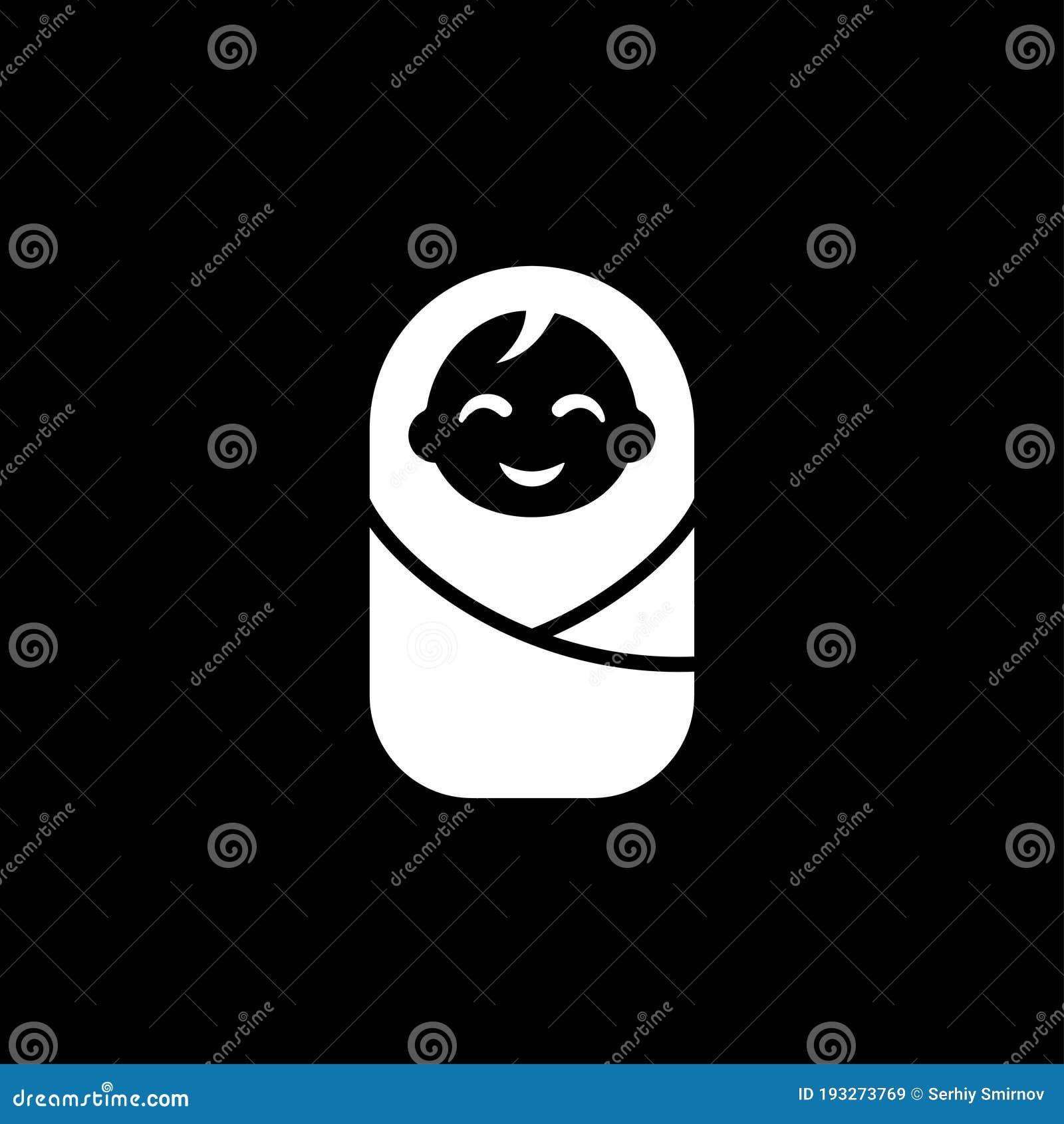 Baby Changing Diapers Flat Icon Sign. Vector Stock Illustration ...