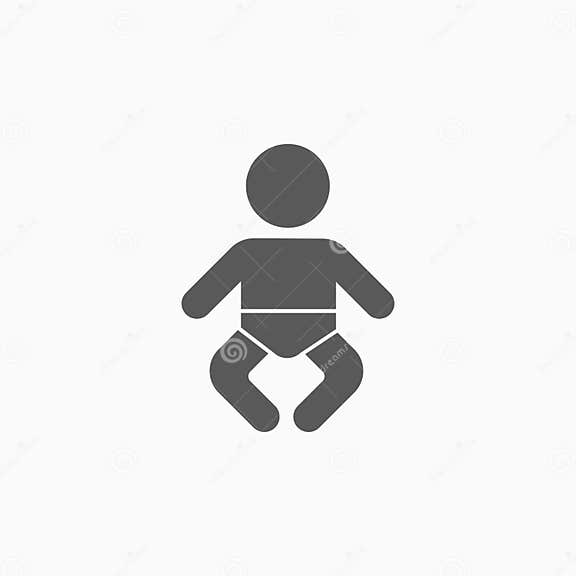 Baby Changing Icon, Baby, Newborn, Nappy Stock Vector - Illustration of ...