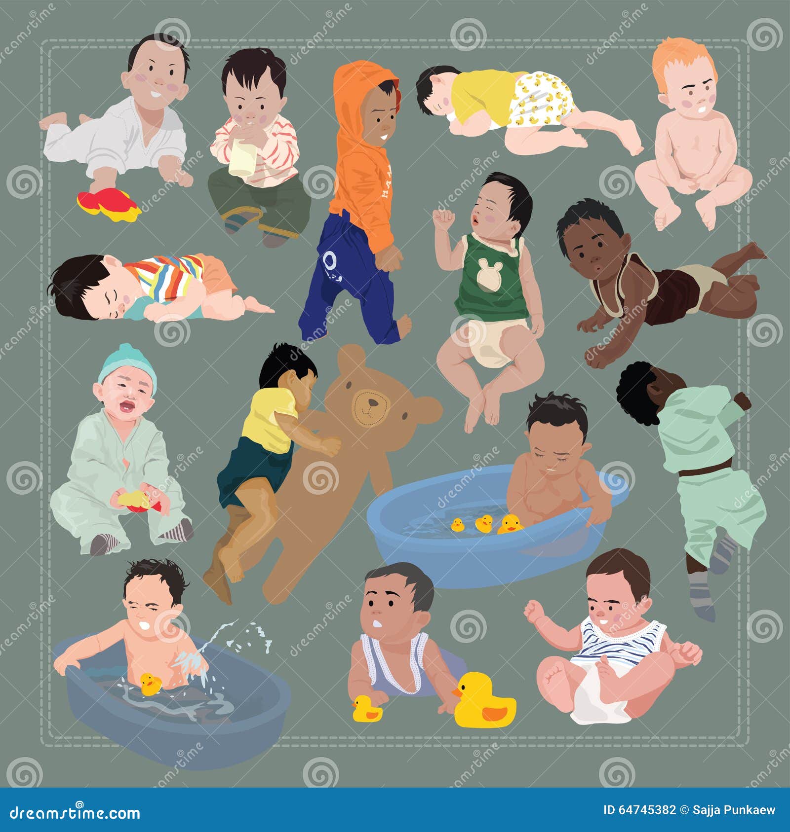 Baby character stock vector. Illustration of character - 64745382