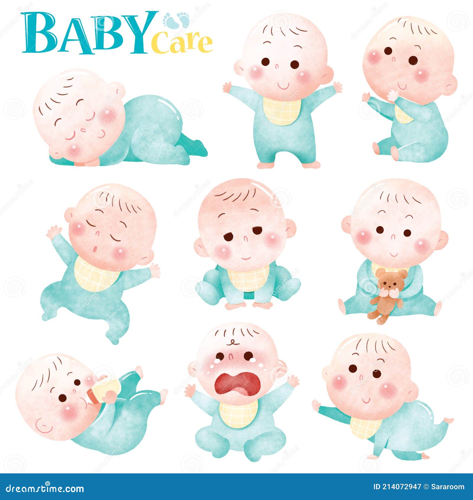 Baby character stock vector. Illustration of happy, baby - 214072947