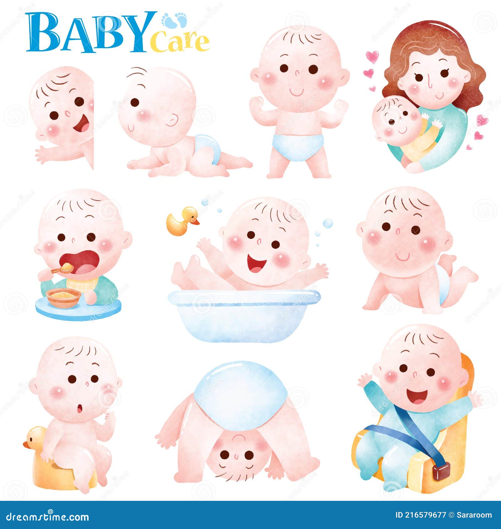 Baby character stock vector. Illustration of vector - 216579677
