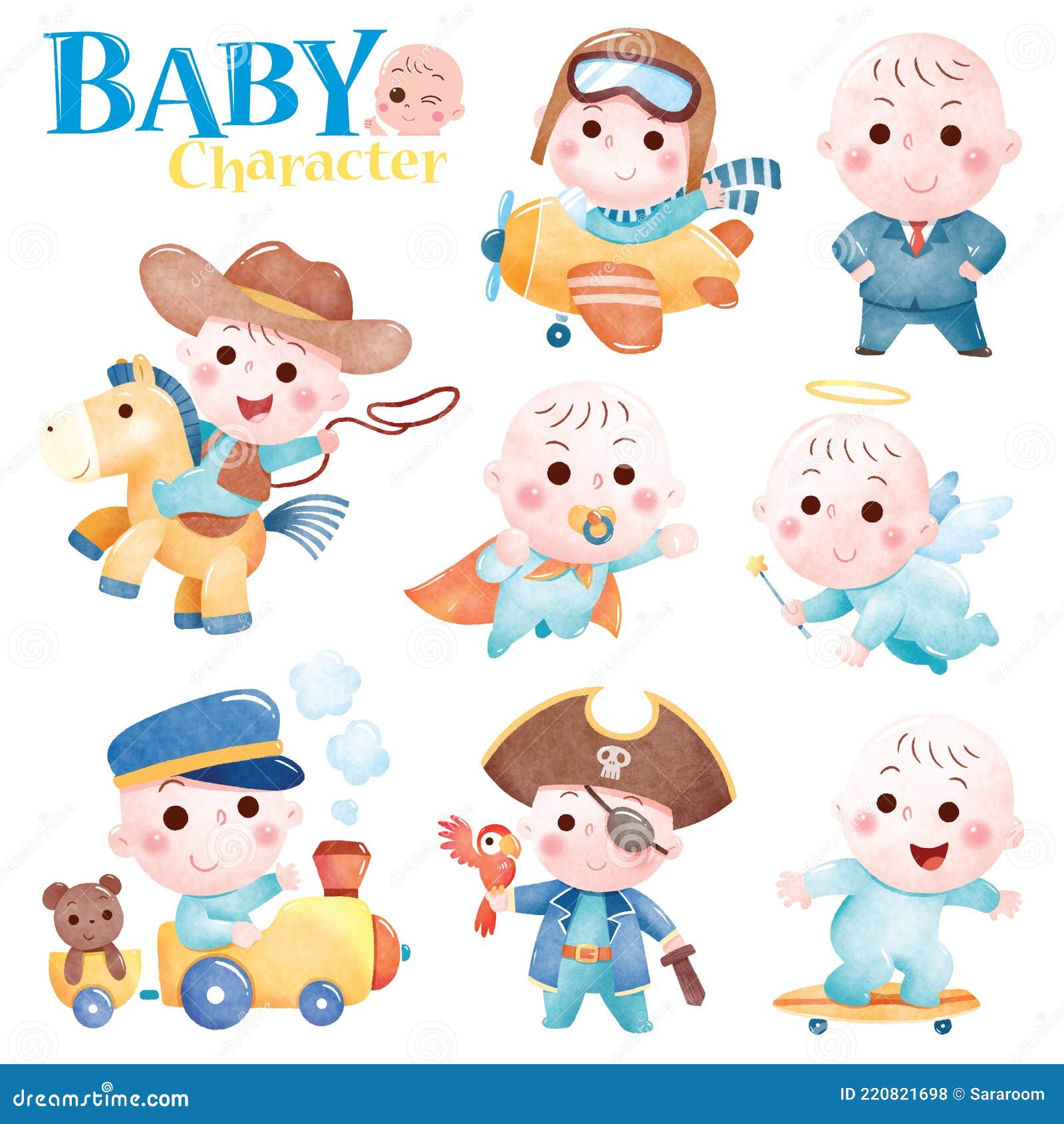 Baby character stock vector. Illustration of newborn - 220821698