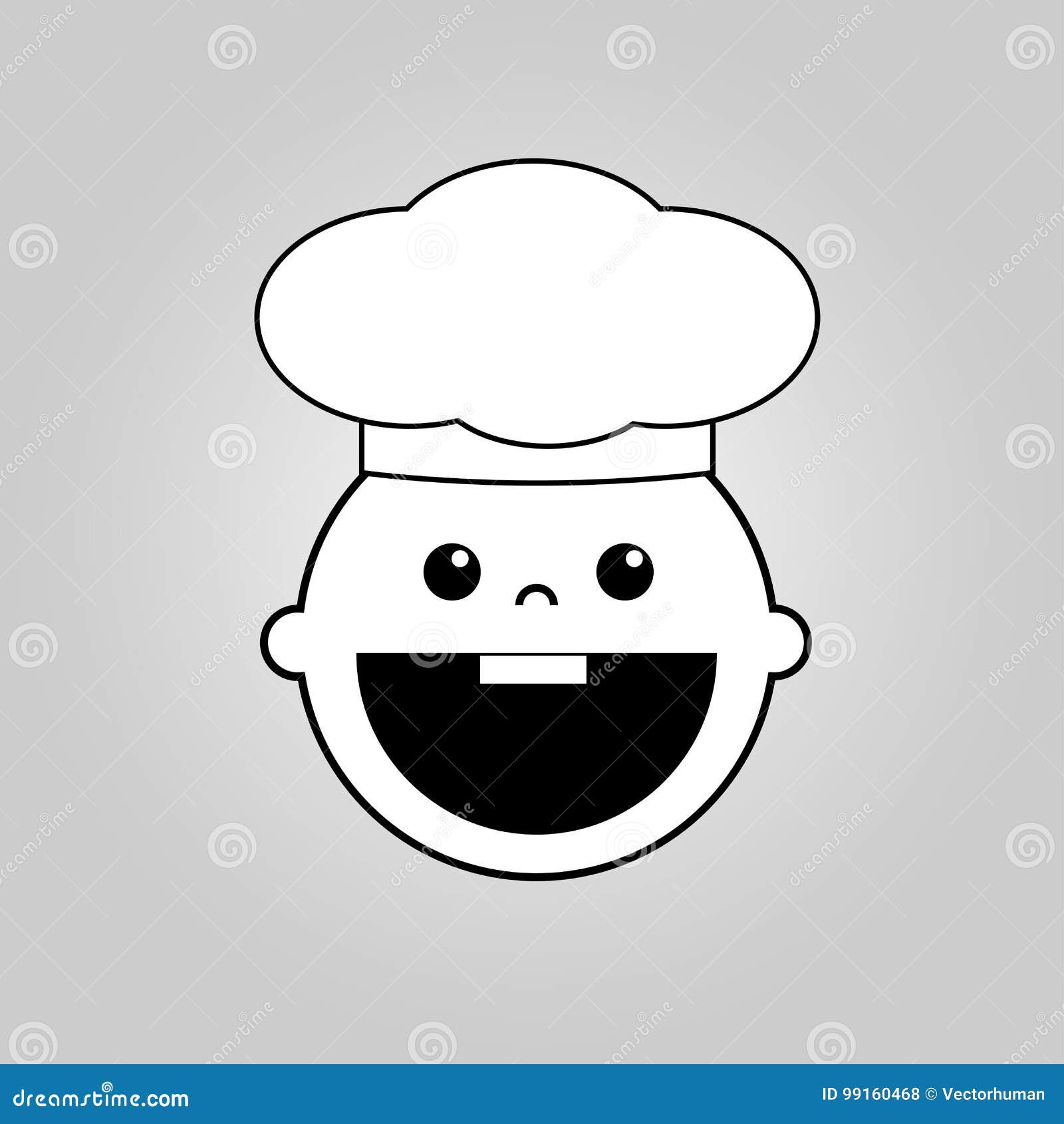 Baby chef vector icon stock vector. Illustration of cooking - 99160468