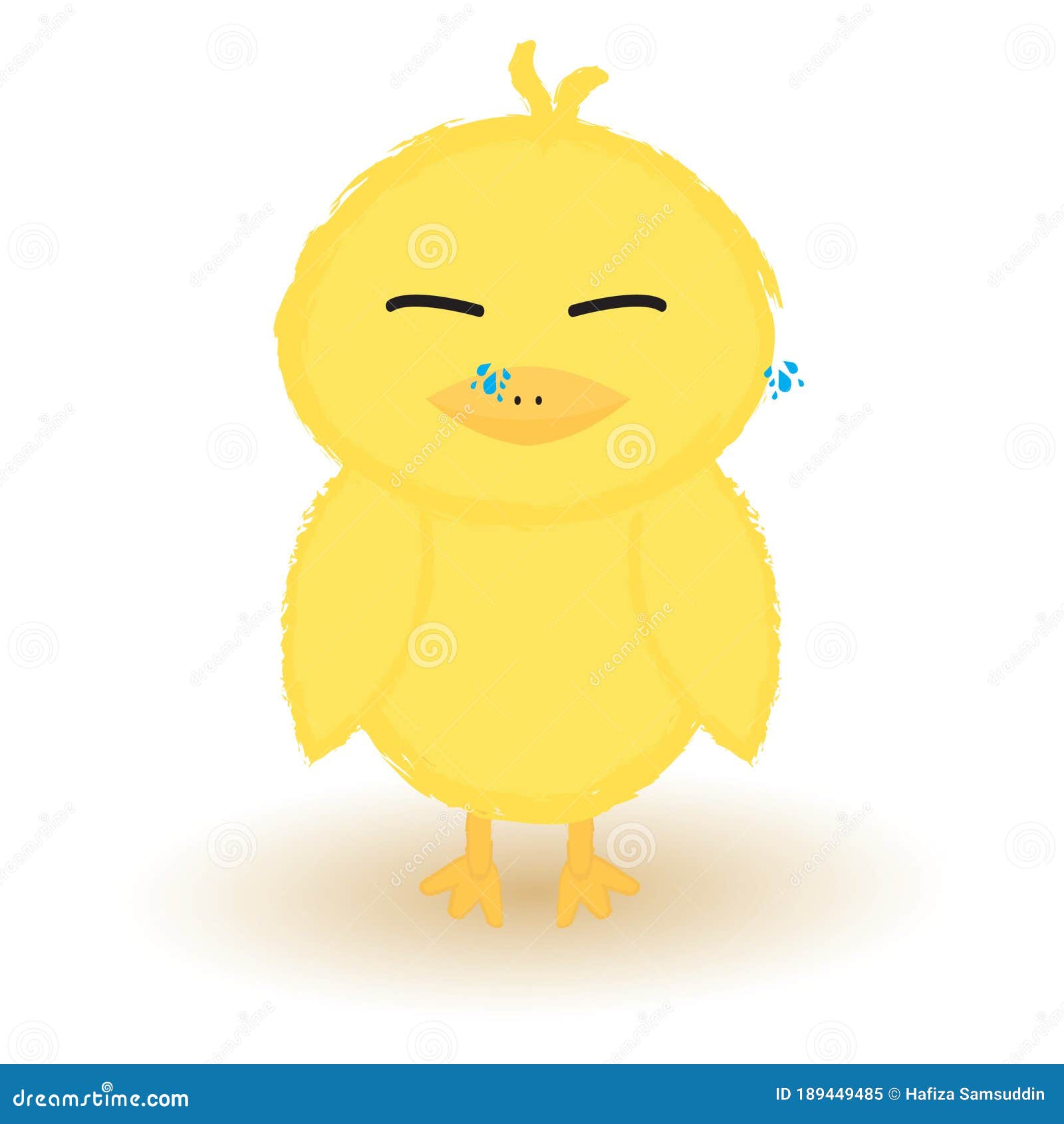 Baby Chick Crying. Vector Illustration Decorative Design Stock Vector ...