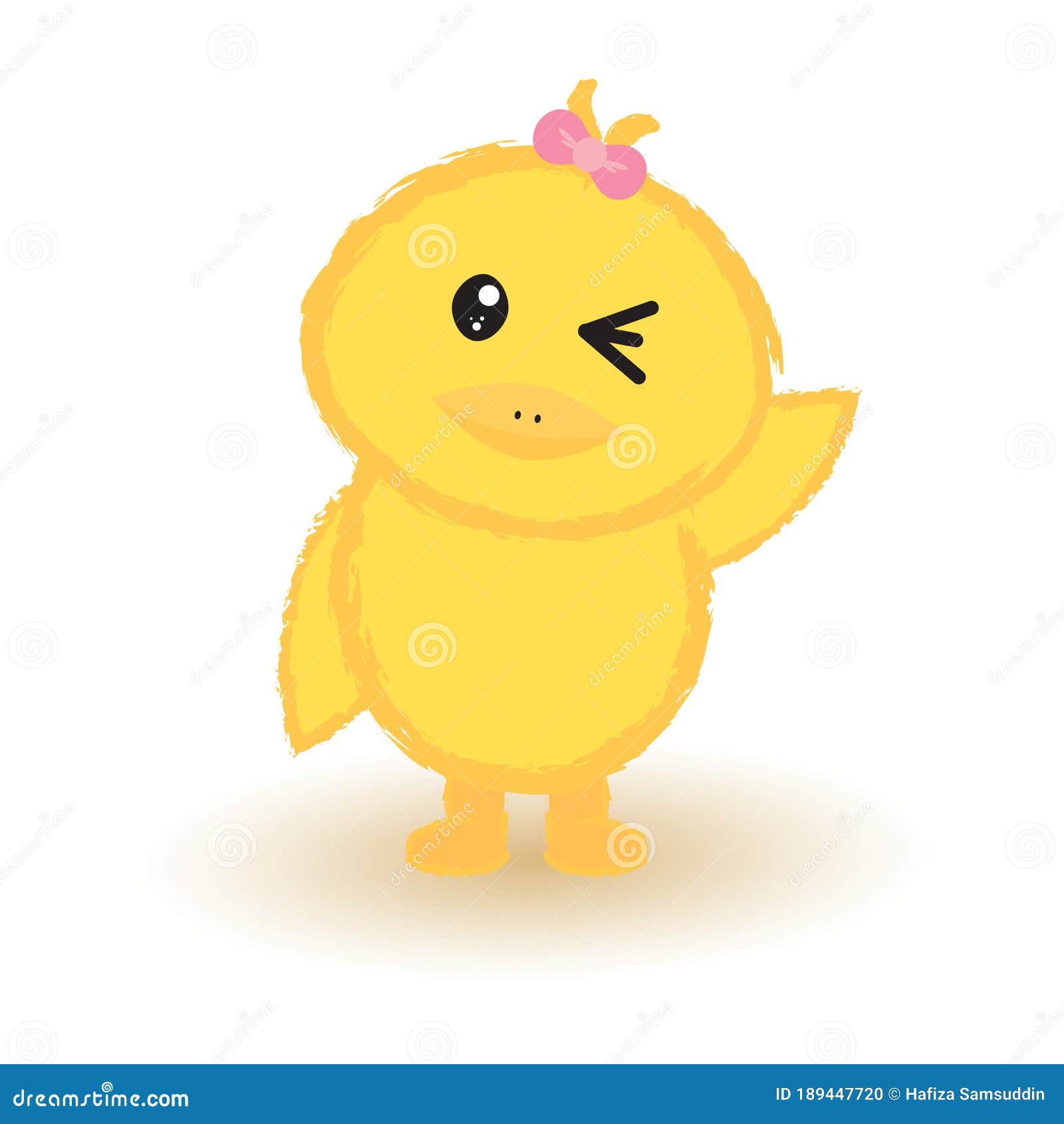 Baby Chick Winking. Vector Illustration Decorative Design Stock Vector ...