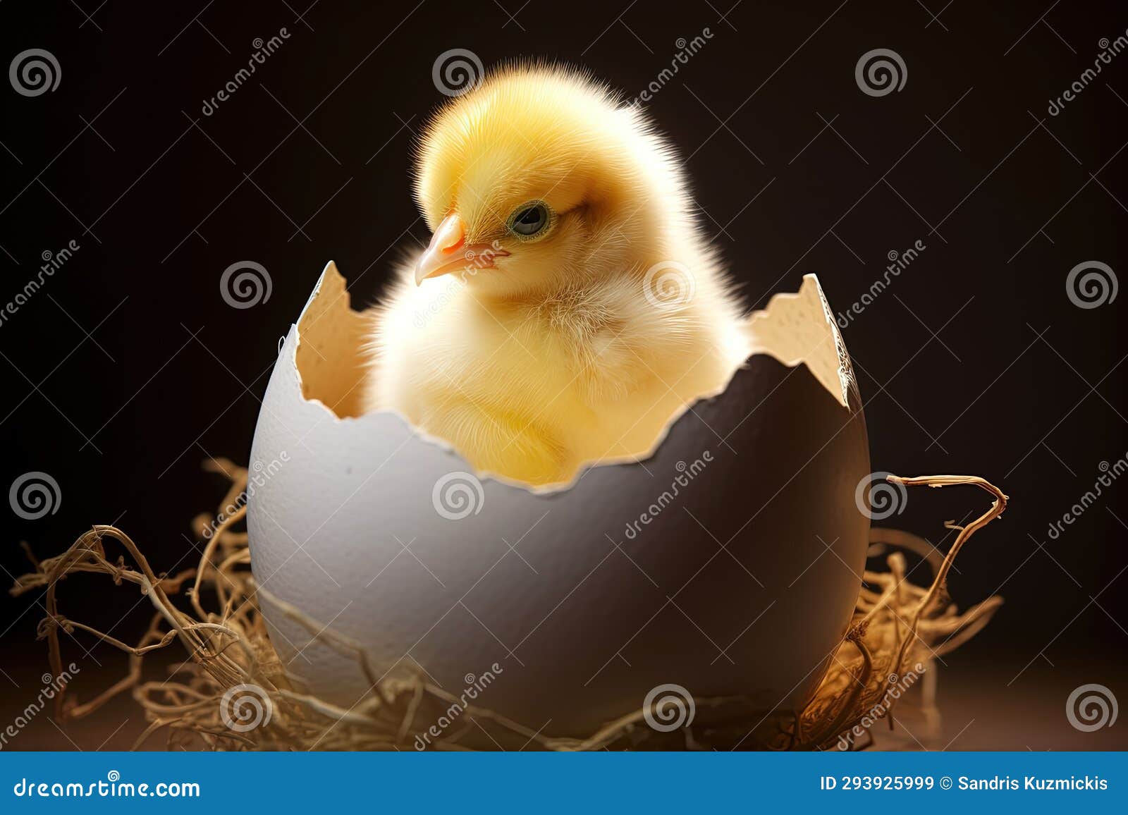 Baby Chicken Inside Egg. Generative AI Stock Illustration ...