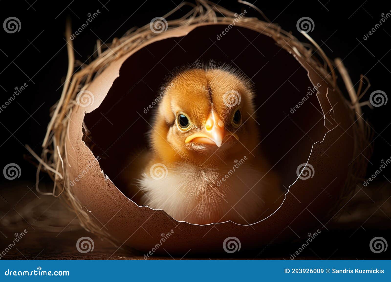 Baby Chicken Inside Egg. Generative AI Stock Illustration ...